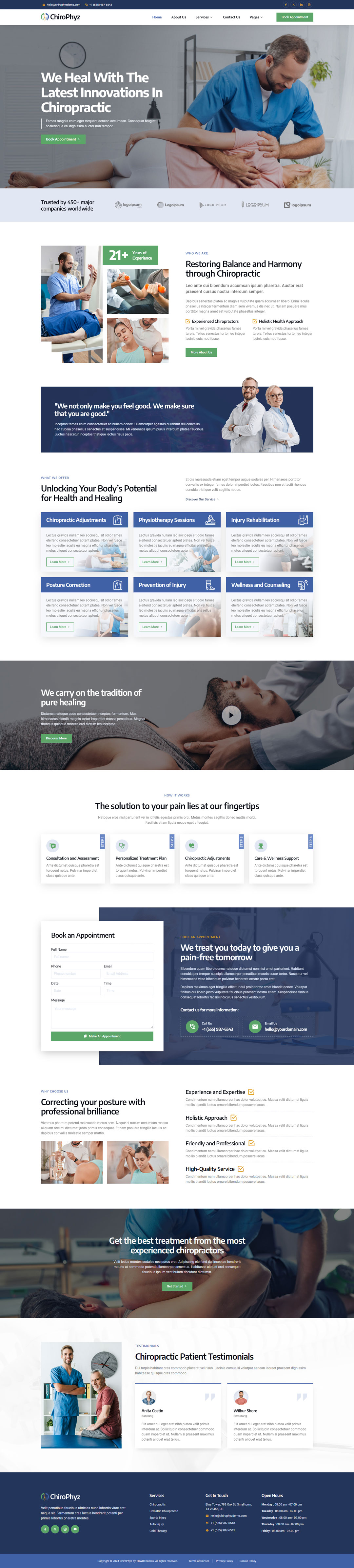 ChiroPhyz - Chiropractic & Physiotherapy Elementor Template Kit by ...
