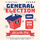 Retro Trendy US Election Day Event Flyer, Print Templates | GraphicRiver