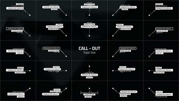 Call Outs Triple Text | Premiere Pro, Premiere Pro Templates | VideoHive