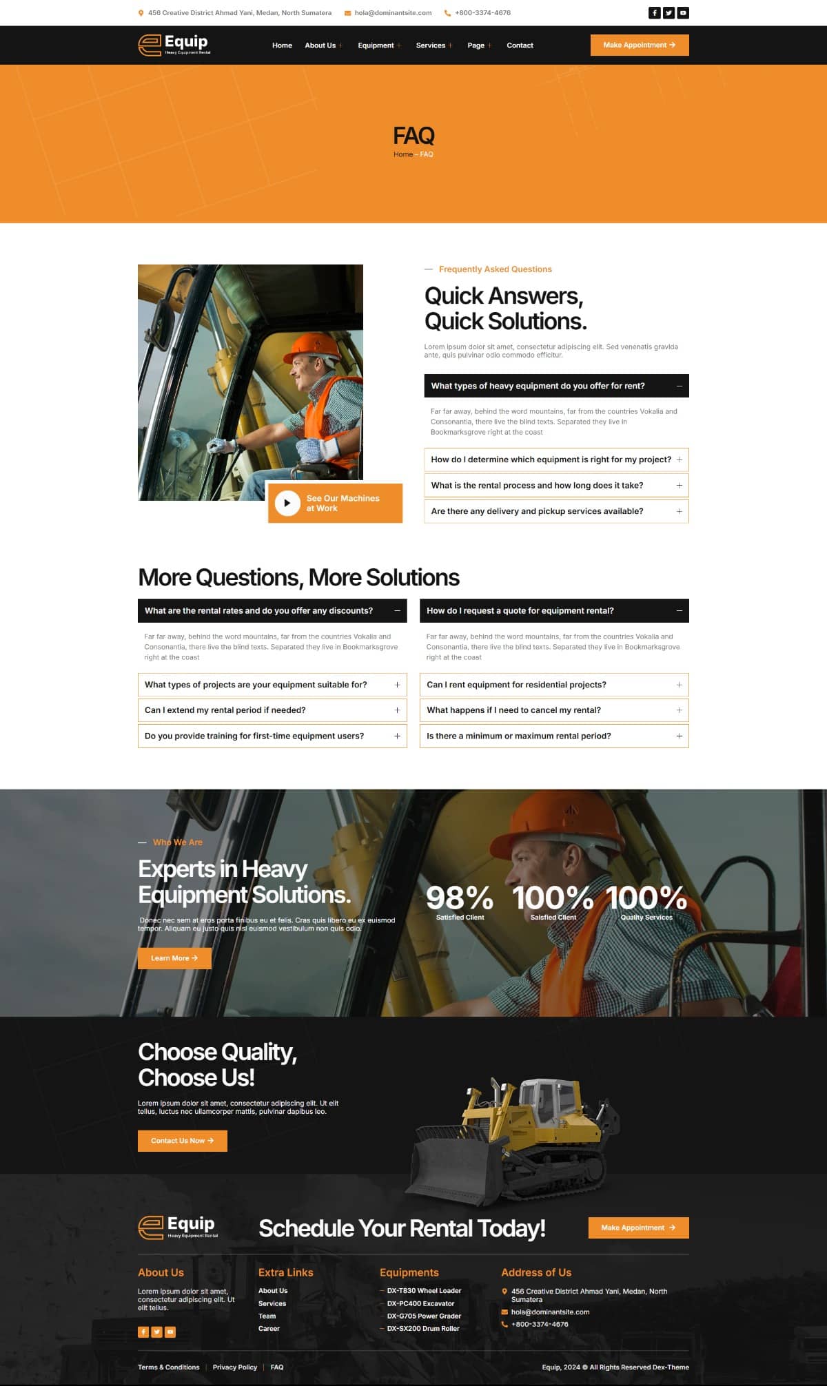 Equip - Heavy Equipment Rental Elementor Template Kit by Dex-Theme