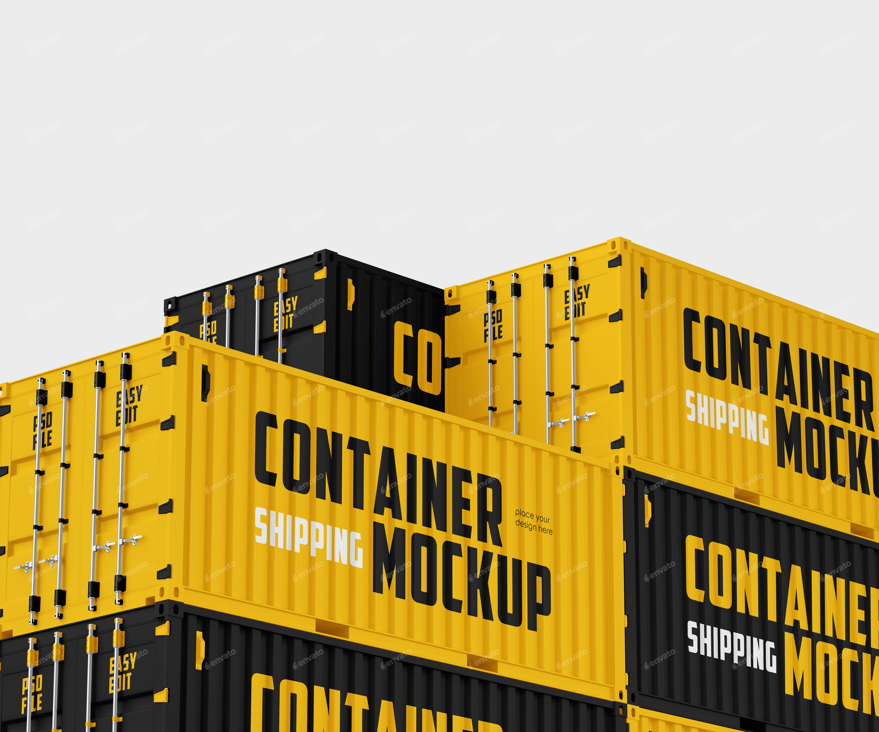 Shipping Container Mockup Set, Graphics | GraphicRiver