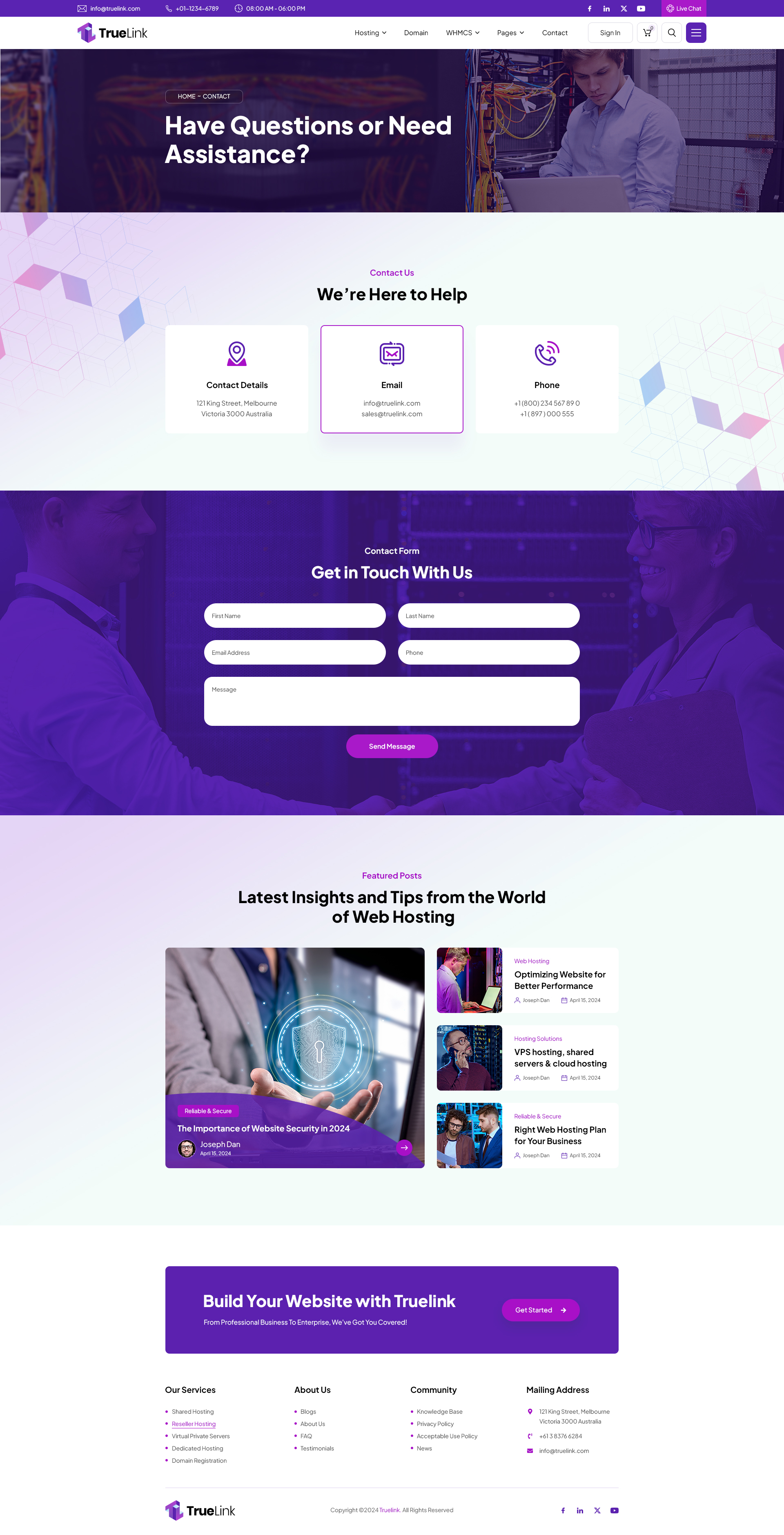 TrueLink - Web Hosting PSD Template by designingmedia | ThemeForest