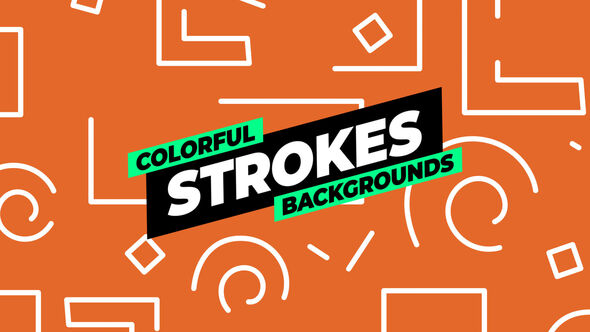 Colorful Strokes Backgrounds, After Effects Project Files | VideoHive