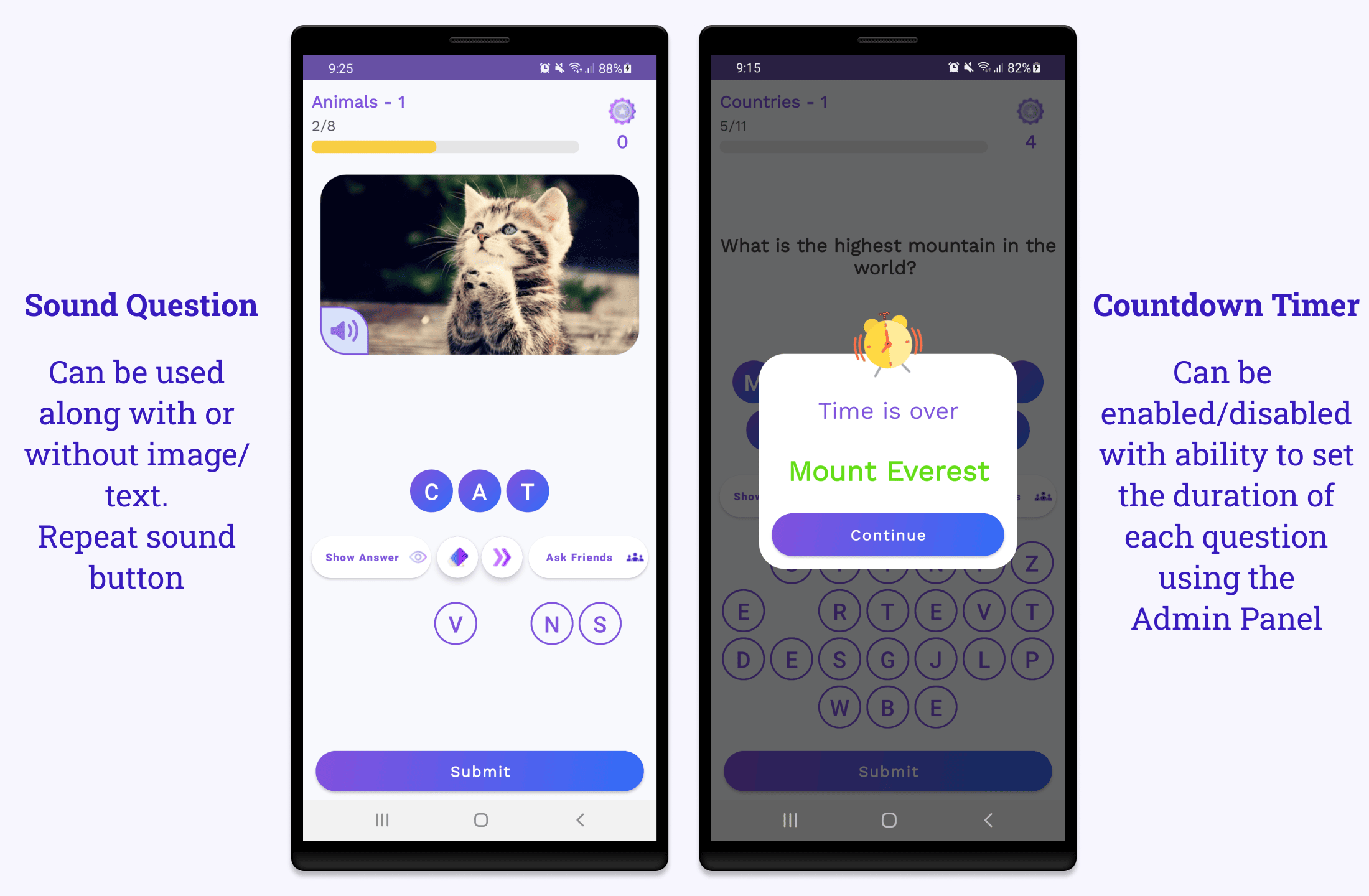 Online Quiz | Multiple Choice + True/False + Word, Sound, Image Guess ...