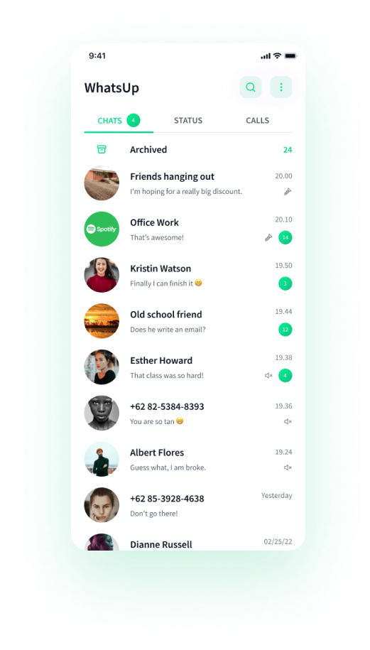 Whatchat - Chatting App React Native Expo Ui Kit by JsmThemes | CodeCanyon