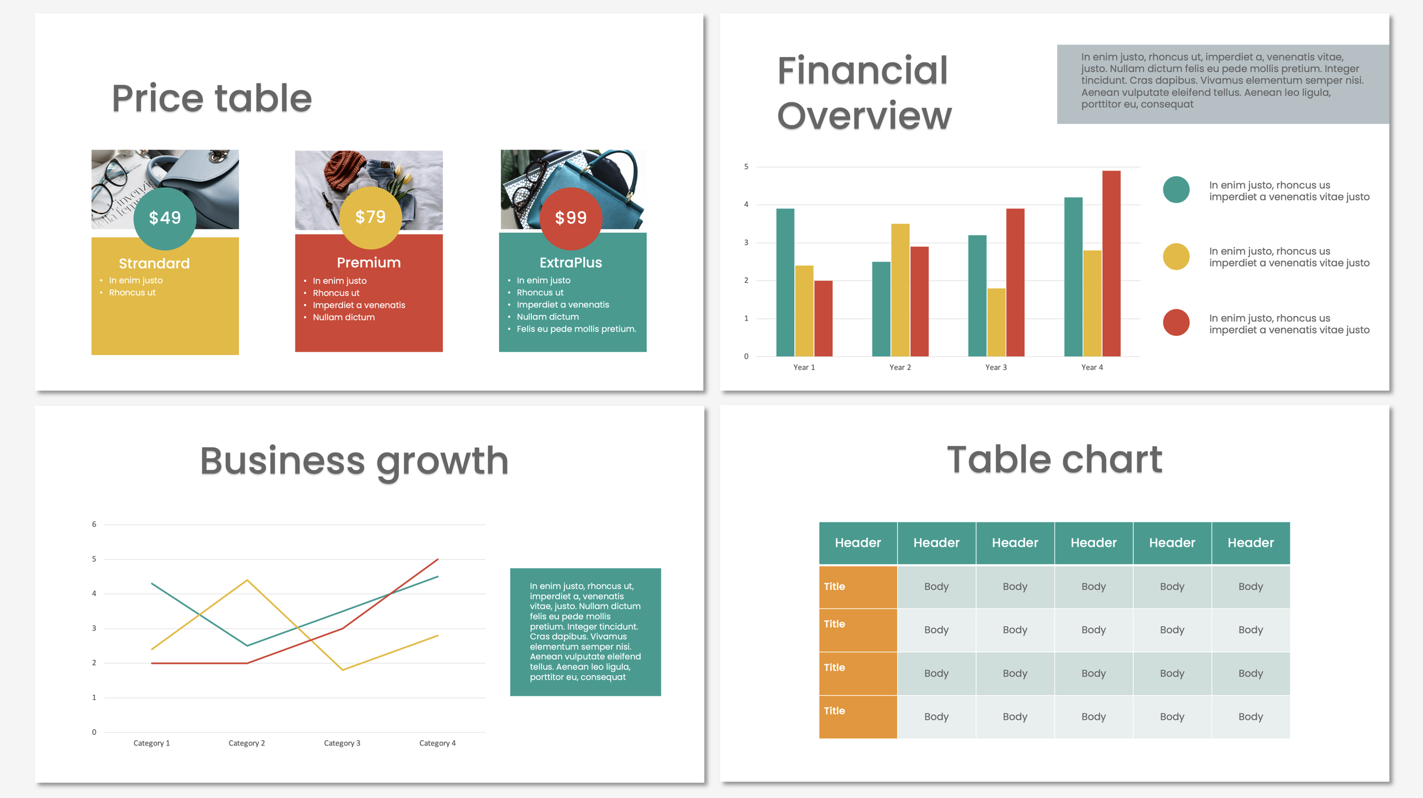Business Proposal Modern Clean PowerPoint Template, Presentation Templates