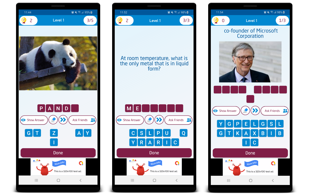 Offline Word Quiz + Image Guess Puzzle Game for Android by LeenahAlbanna