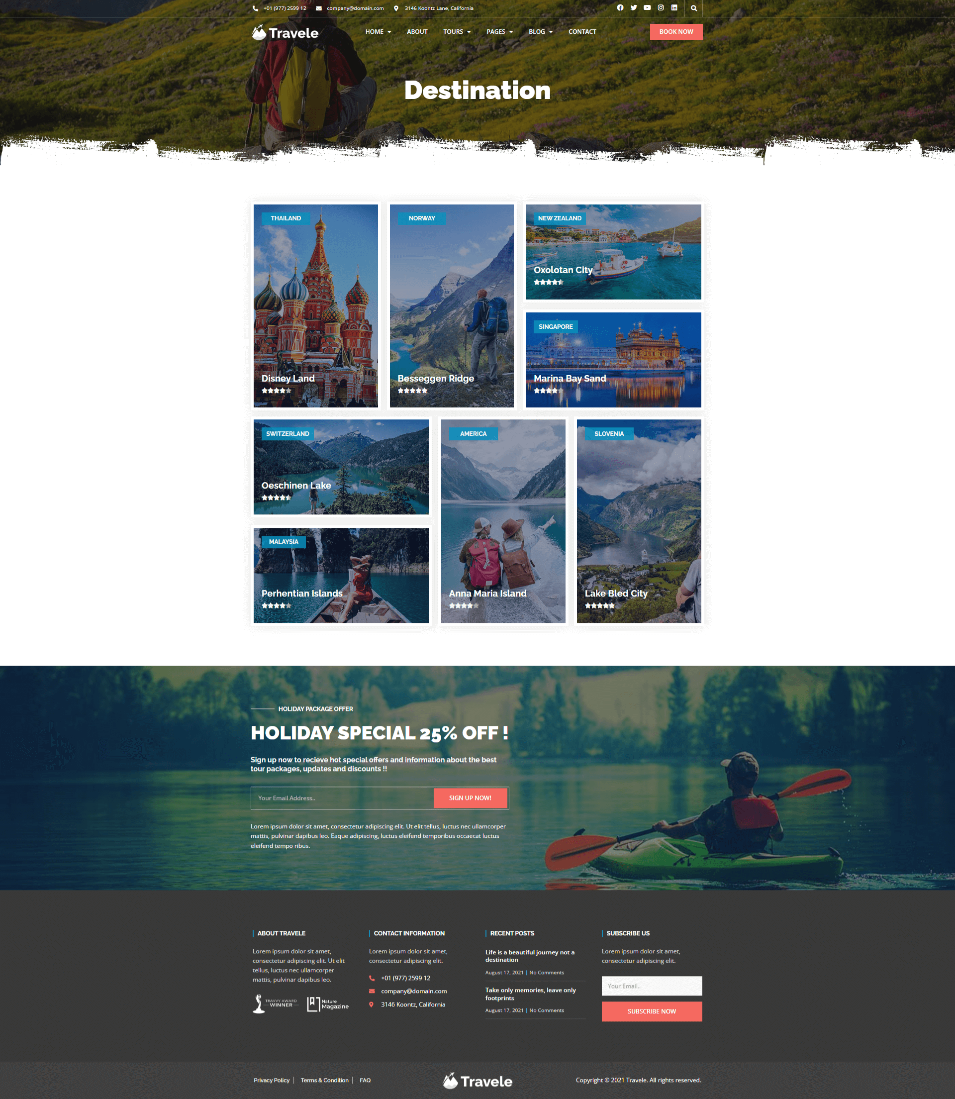 Travele – Travel & Tour Agency Figma Template by bosathemes | ThemeForest