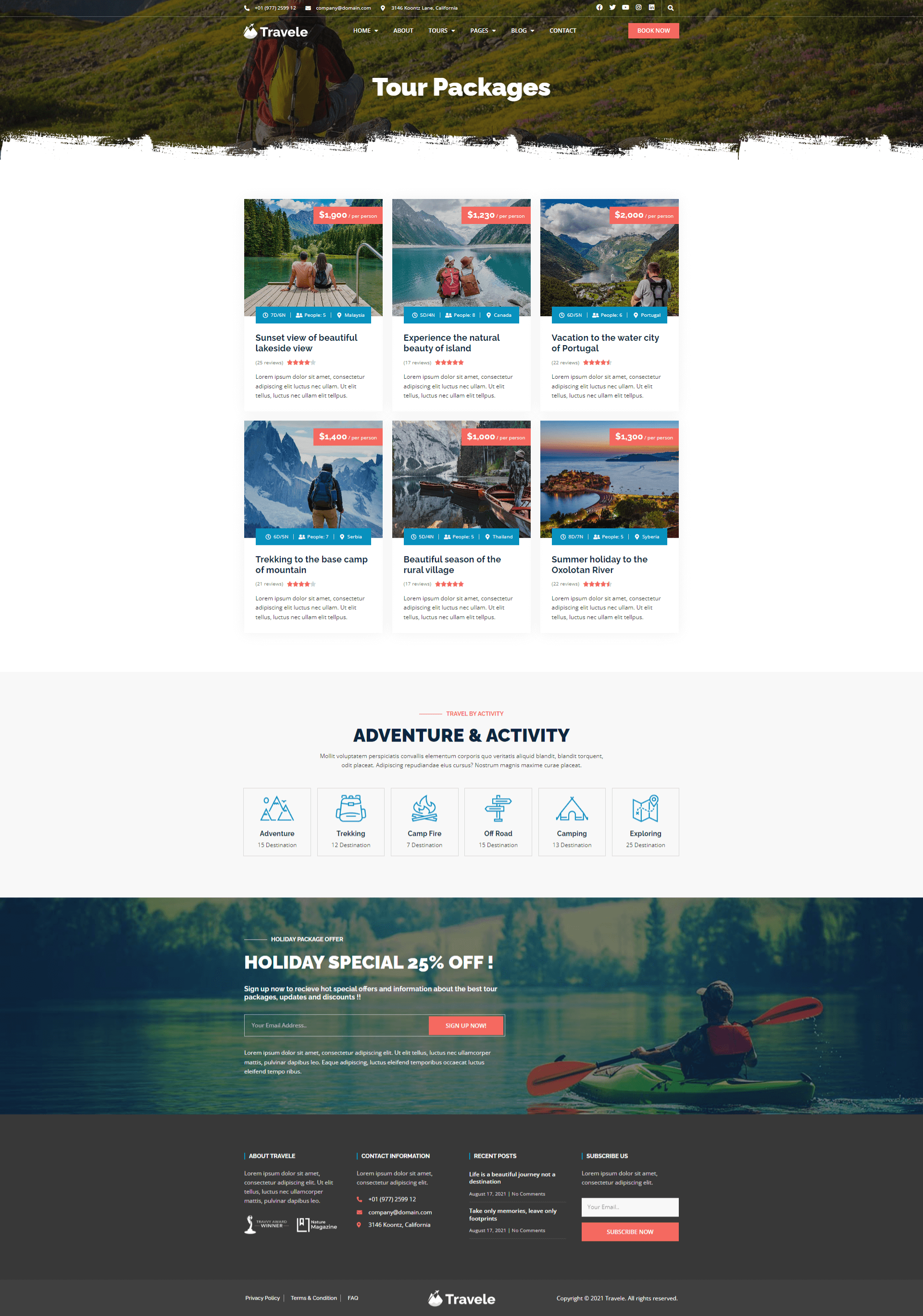 Travele – Travel & Tour Agency Figma Template by bosathemes | ThemeForest