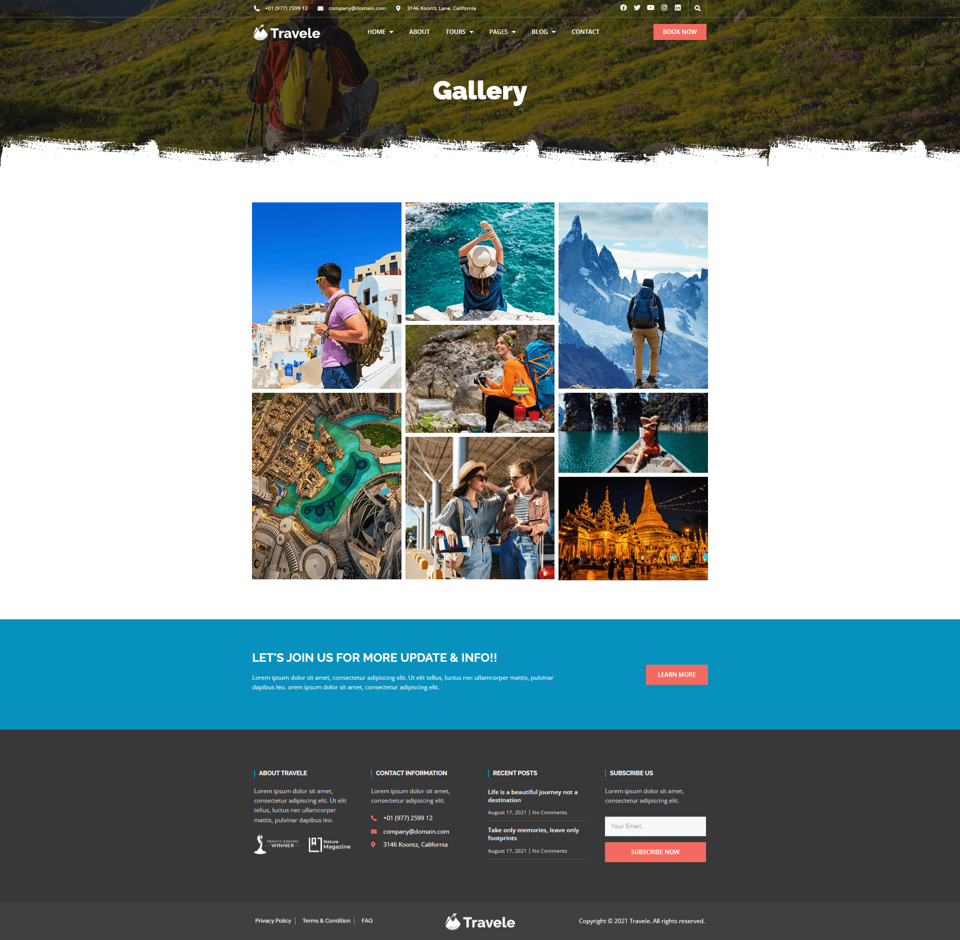 Travele – Travel & Tour Agency Figma Template by bosathemes | ThemeForest