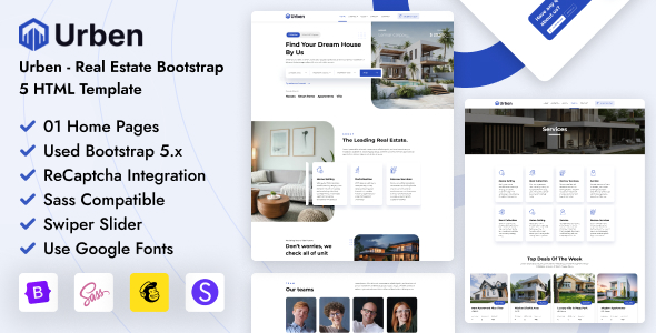 Urben - Real Estate Bootstrap 5 HTML Template by IndianCoder | ThemeForest