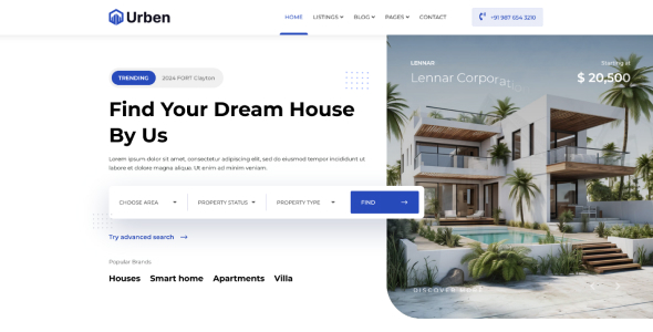 Urben - Real Estate Bootstrap 5 HTML Template by IndianCoder | ThemeForest