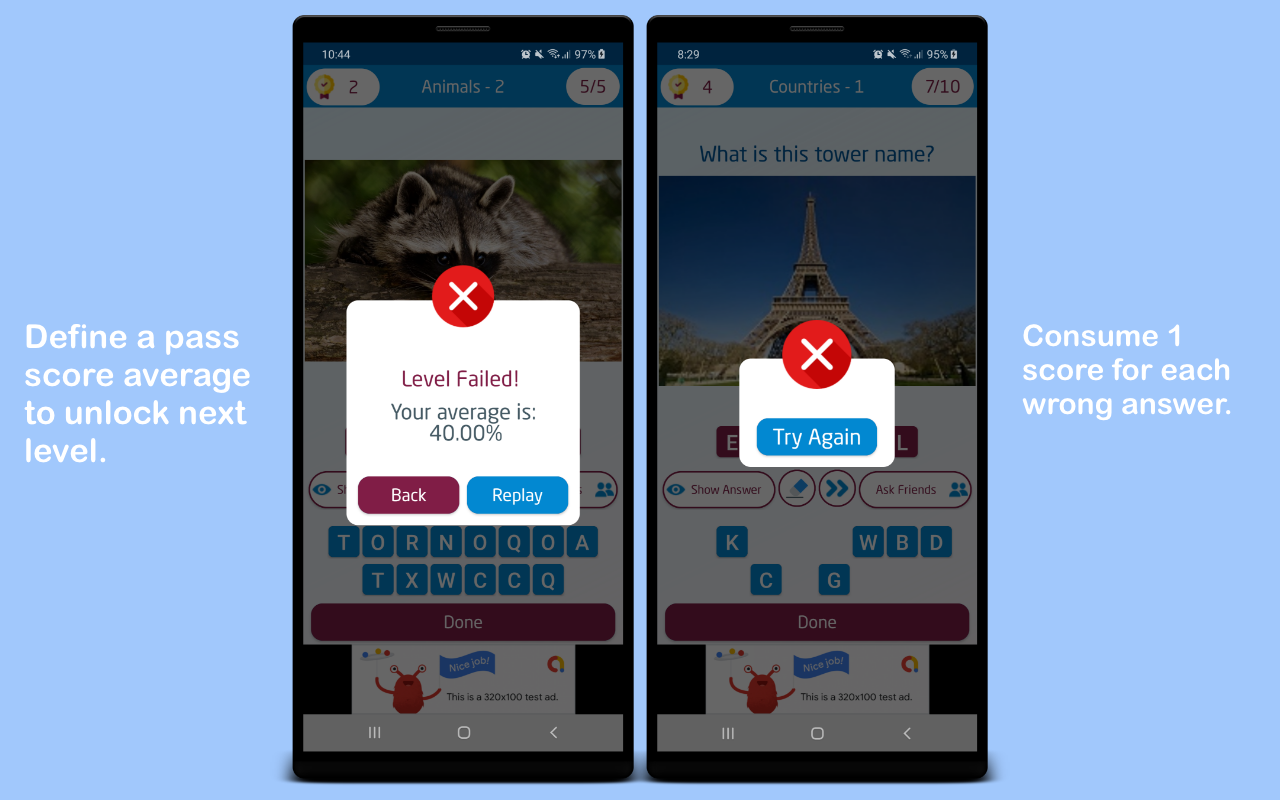 Online Word Quiz + Image Guess + Sound Guess Puzzle Game for Android by LeenahAlbanna
