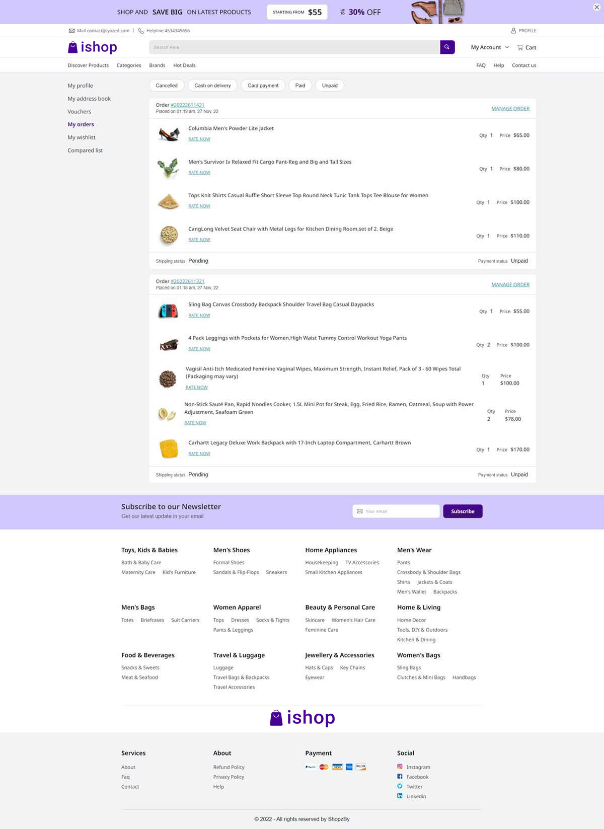 Ishop Ecommerce Pwa Multivendor Ecommerce Cms Laravel And Vue By Webzed