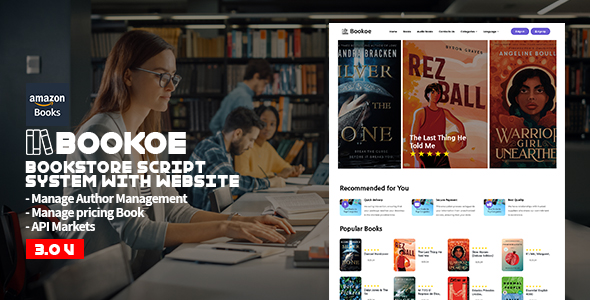 Bookoe - BookStore Script System with website by Meteros | CodeCanyon