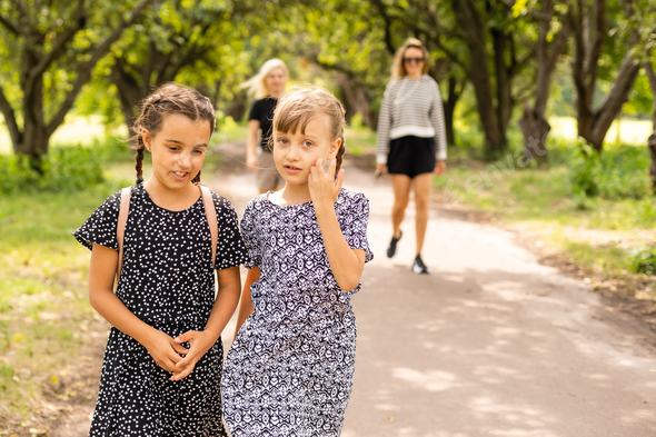 Basic school students crossing the road Stock Photo by Angelov1 | PhotoDune