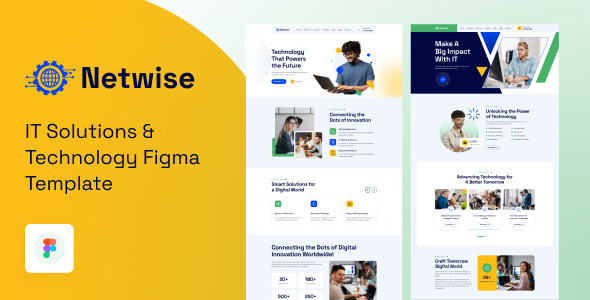 Netwise - IT Solutions & Technology Figma Template by ElegantPixels