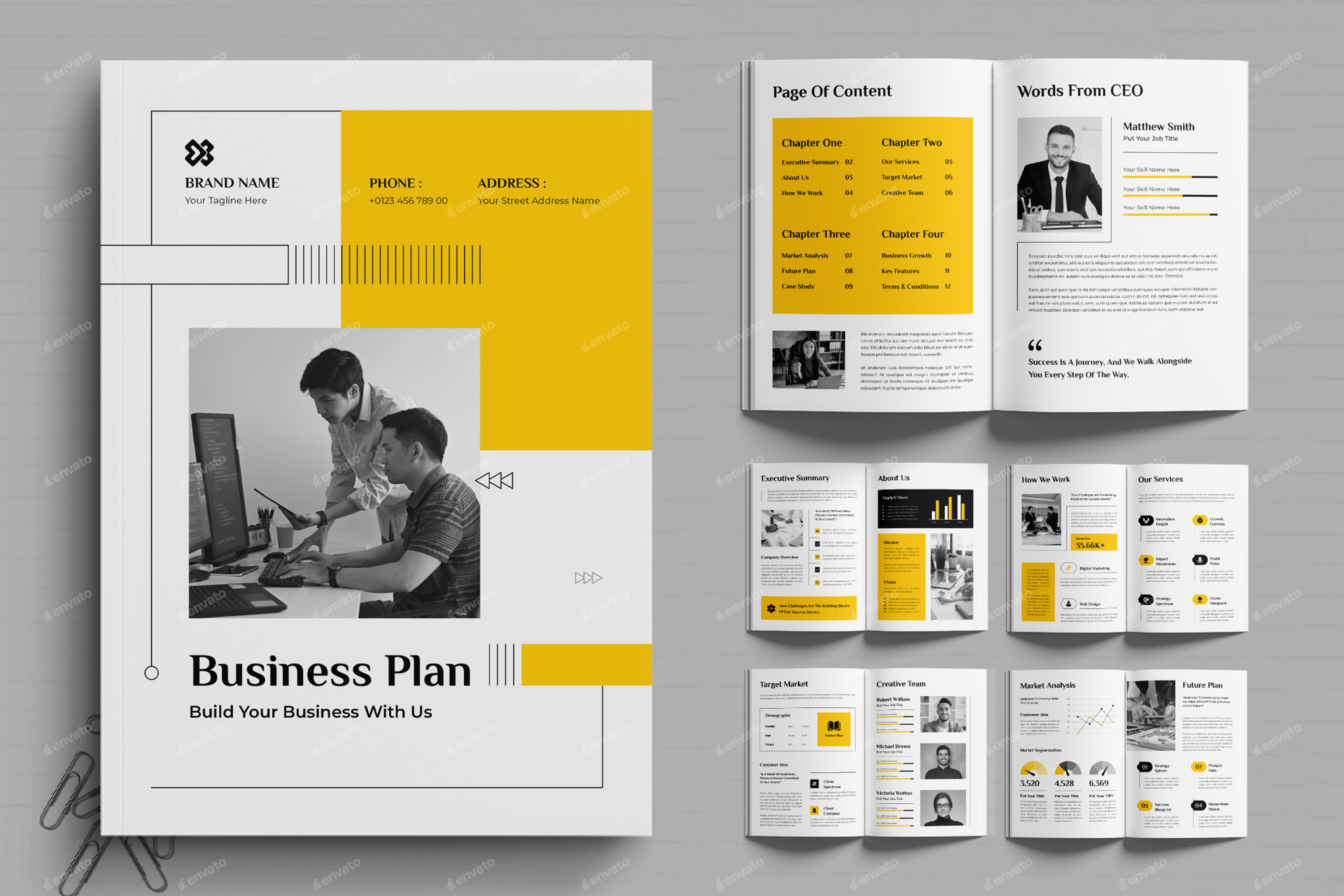 Business Plan Layout, Print Templates | GraphicRiver