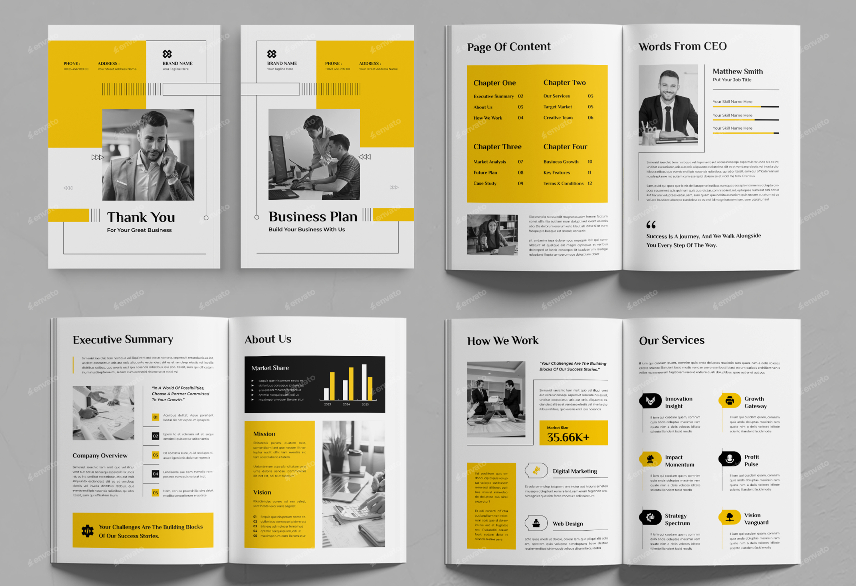 Business Plan Layout, Print Templates | GraphicRiver