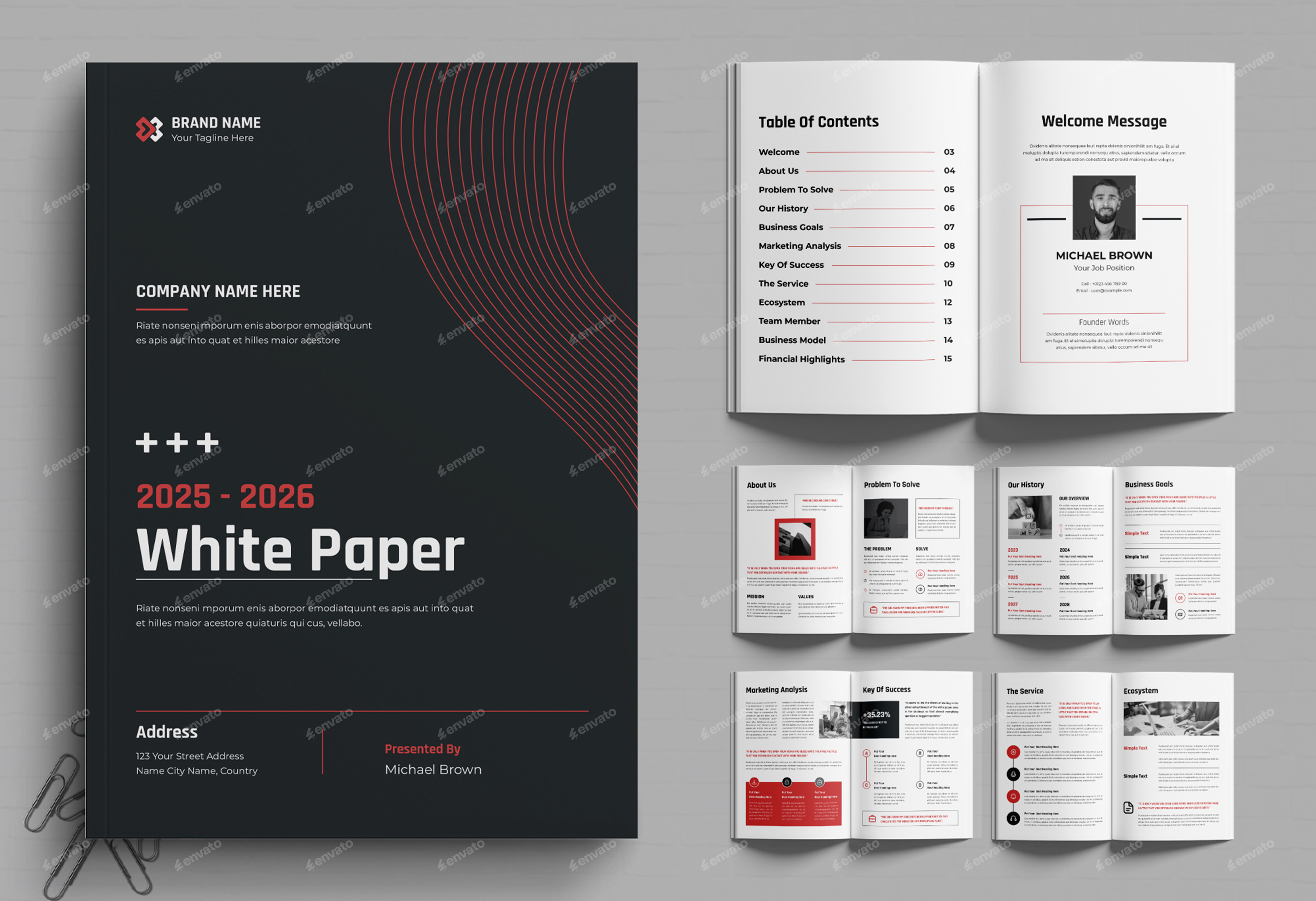 Business White Paper Design Template, Print Templates | GraphicRiver