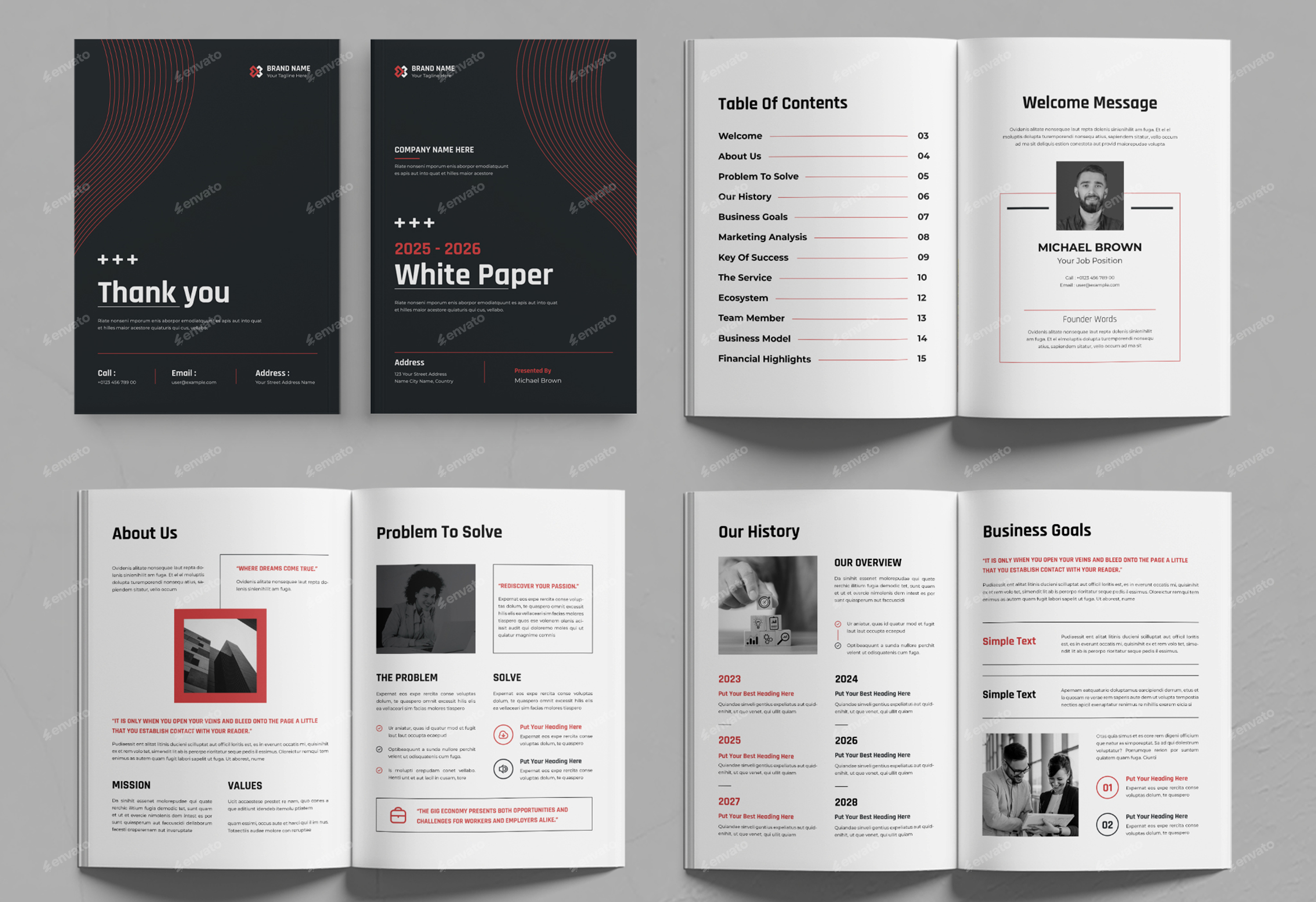 Business White Paper Design Template, Print Templates | GraphicRiver