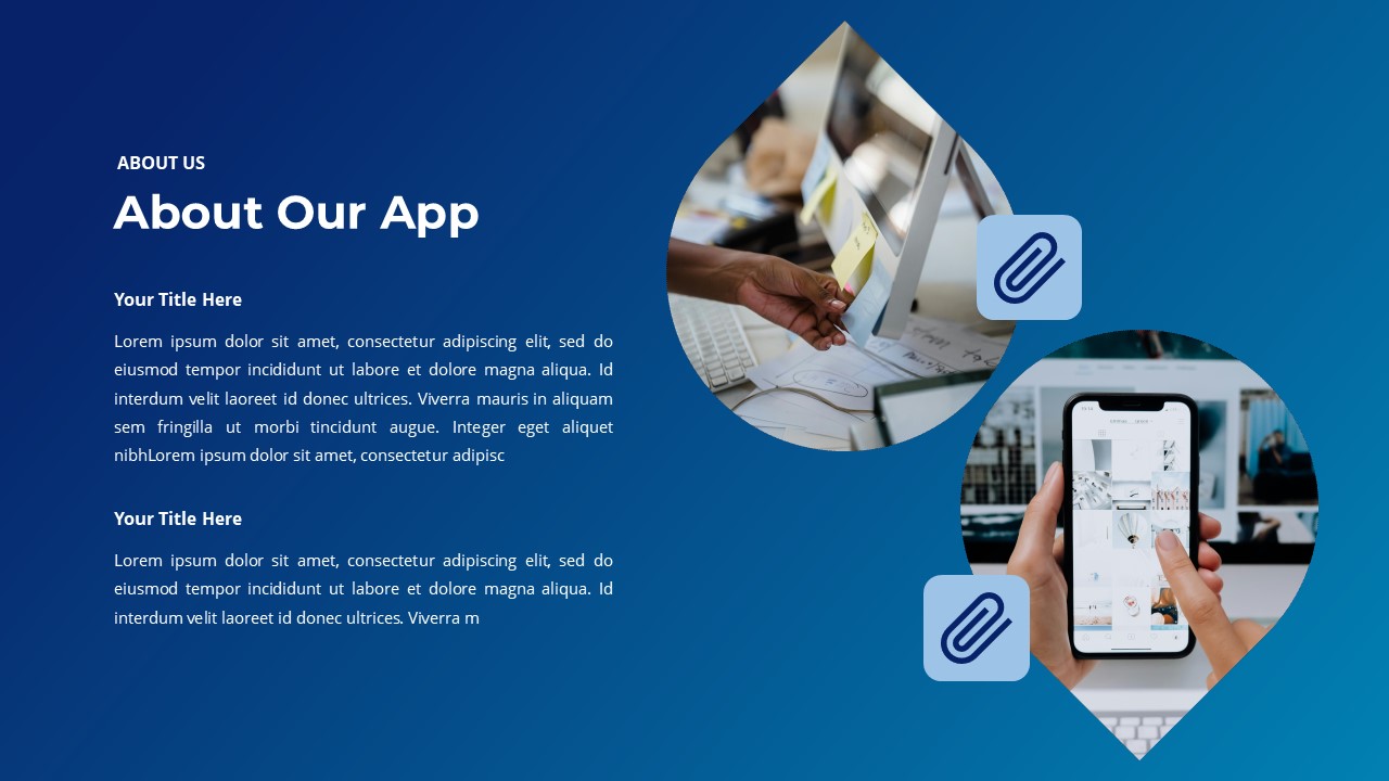 Interface - Mobile App PowerPoint Template, Presentation Templates