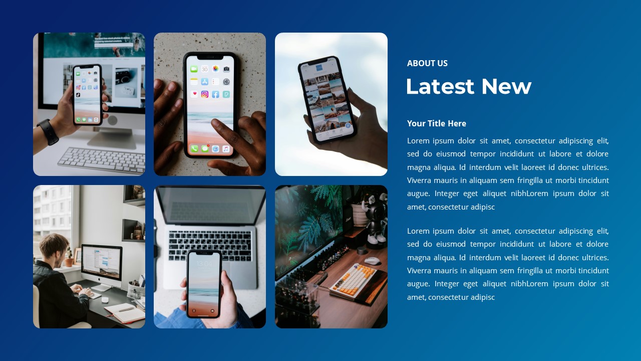 Interface - Mobile App PowerPoint Template, Presentation Templates