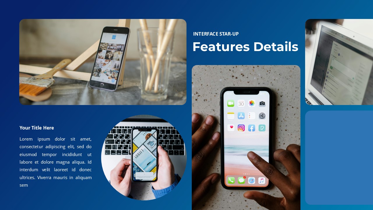 Interface - Mobile App PowerPoint Template, Presentation Templates