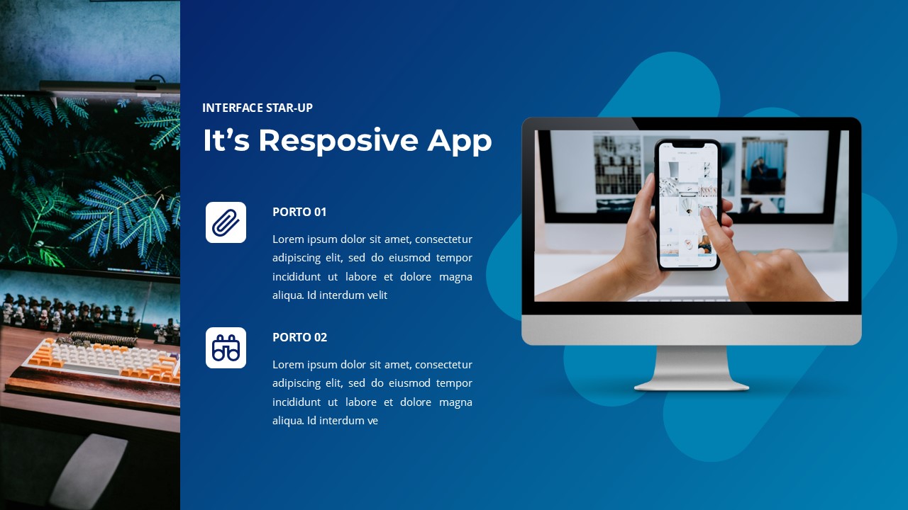 Interface - Mobile App PowerPoint Template, Presentation Templates