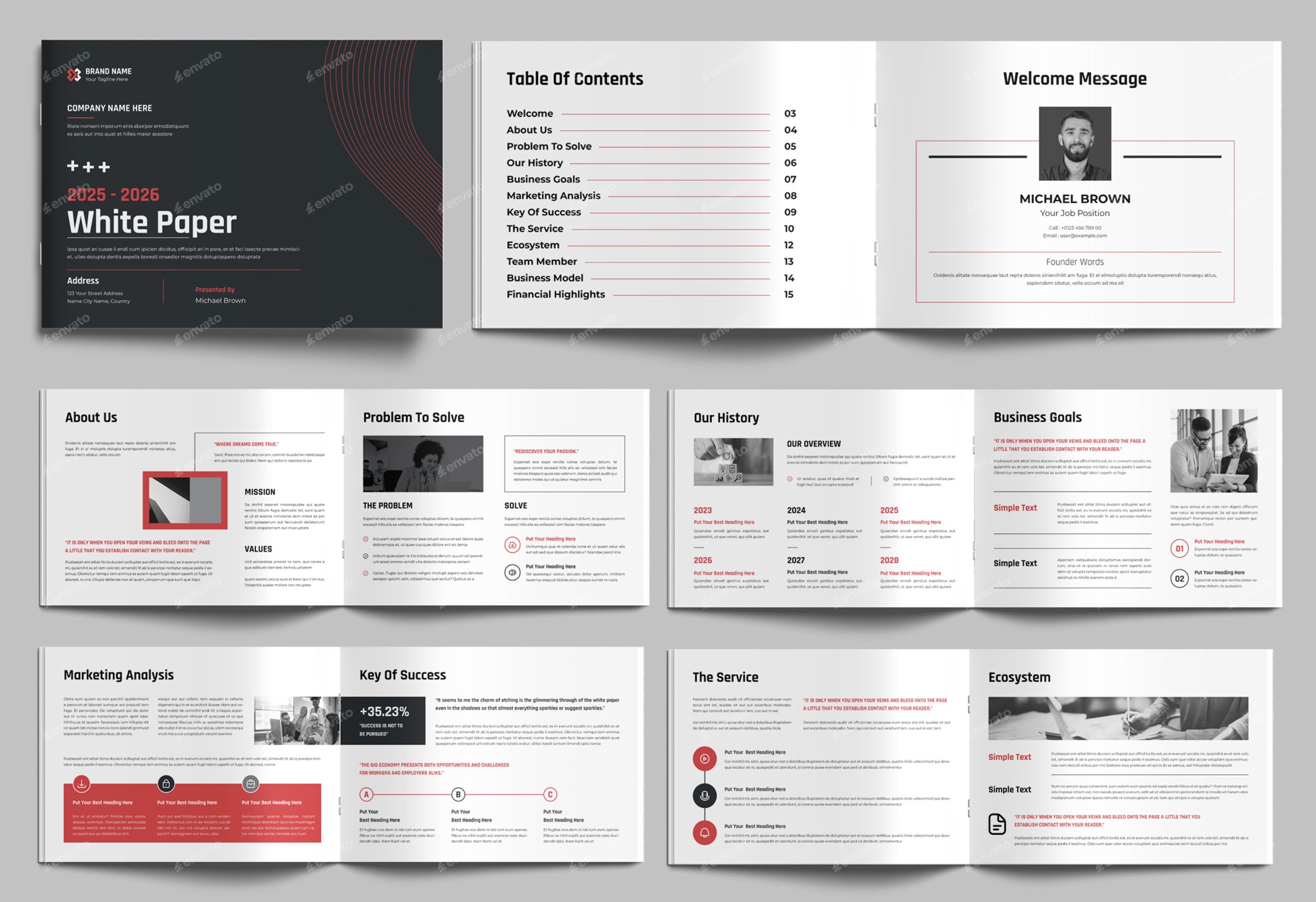 Business White Paper Design Template, Print Templates | GraphicRiver