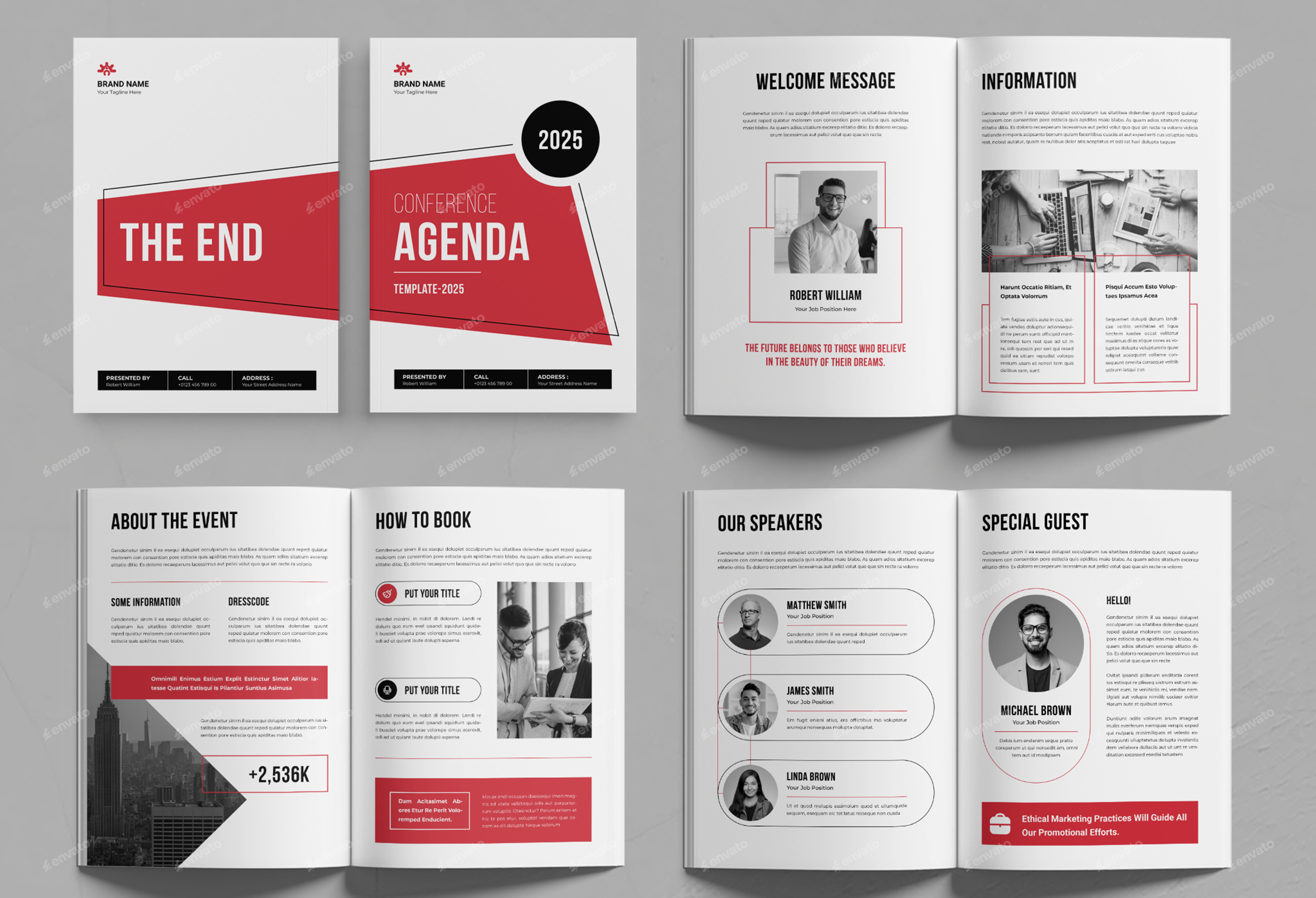 Creative Conference Agenda Template, Print Templates | GraphicRiver