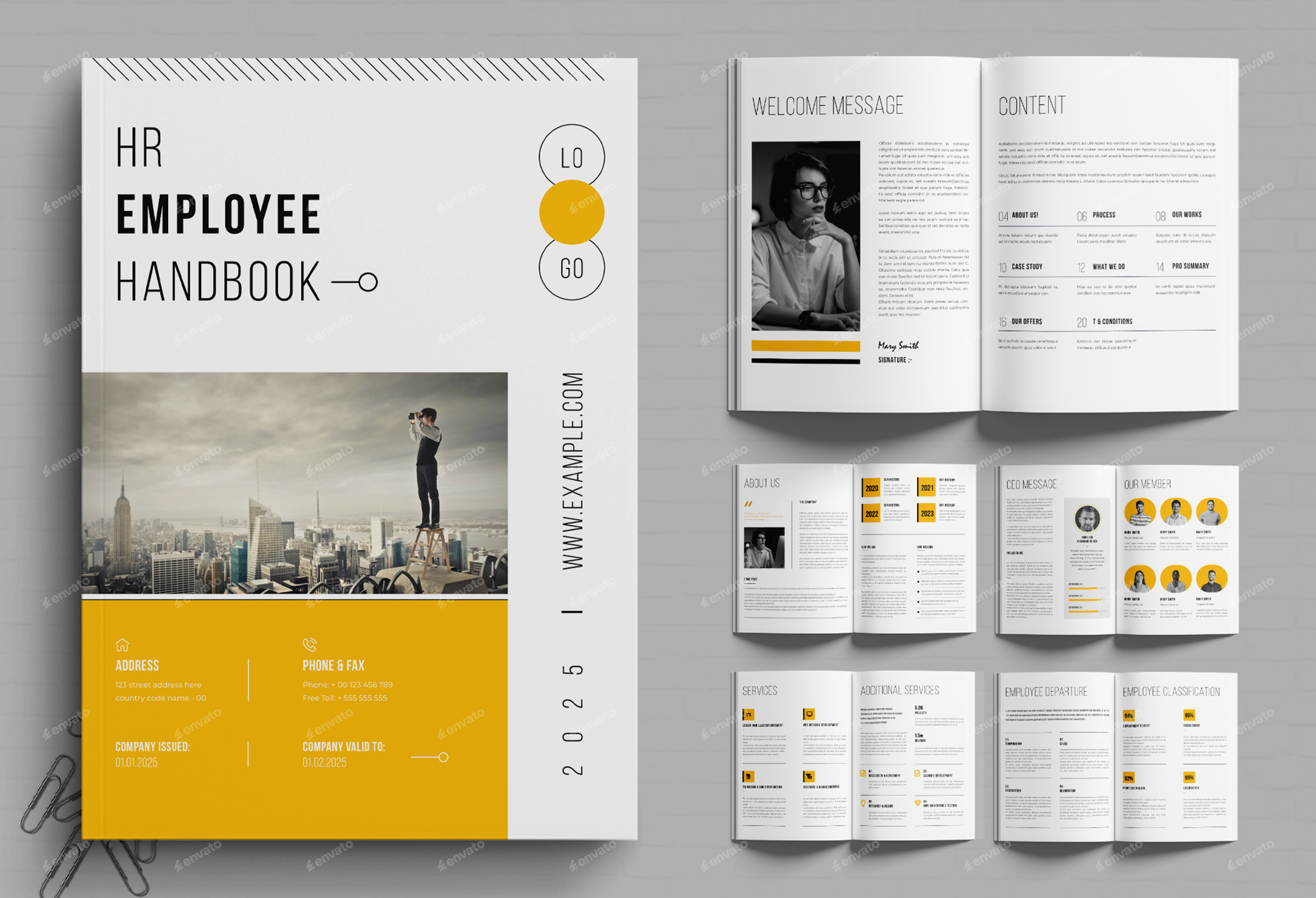 HR Employee Handbook Template Design Layout, Print Templates | GraphicRiver