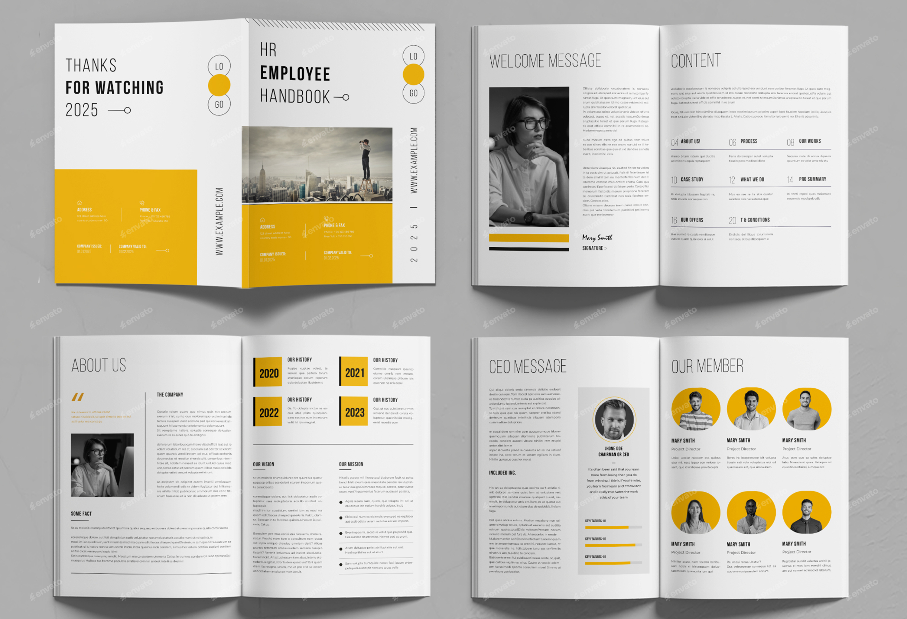HR Employee Handbook Template Design Layout, Print Templates | GraphicRiver