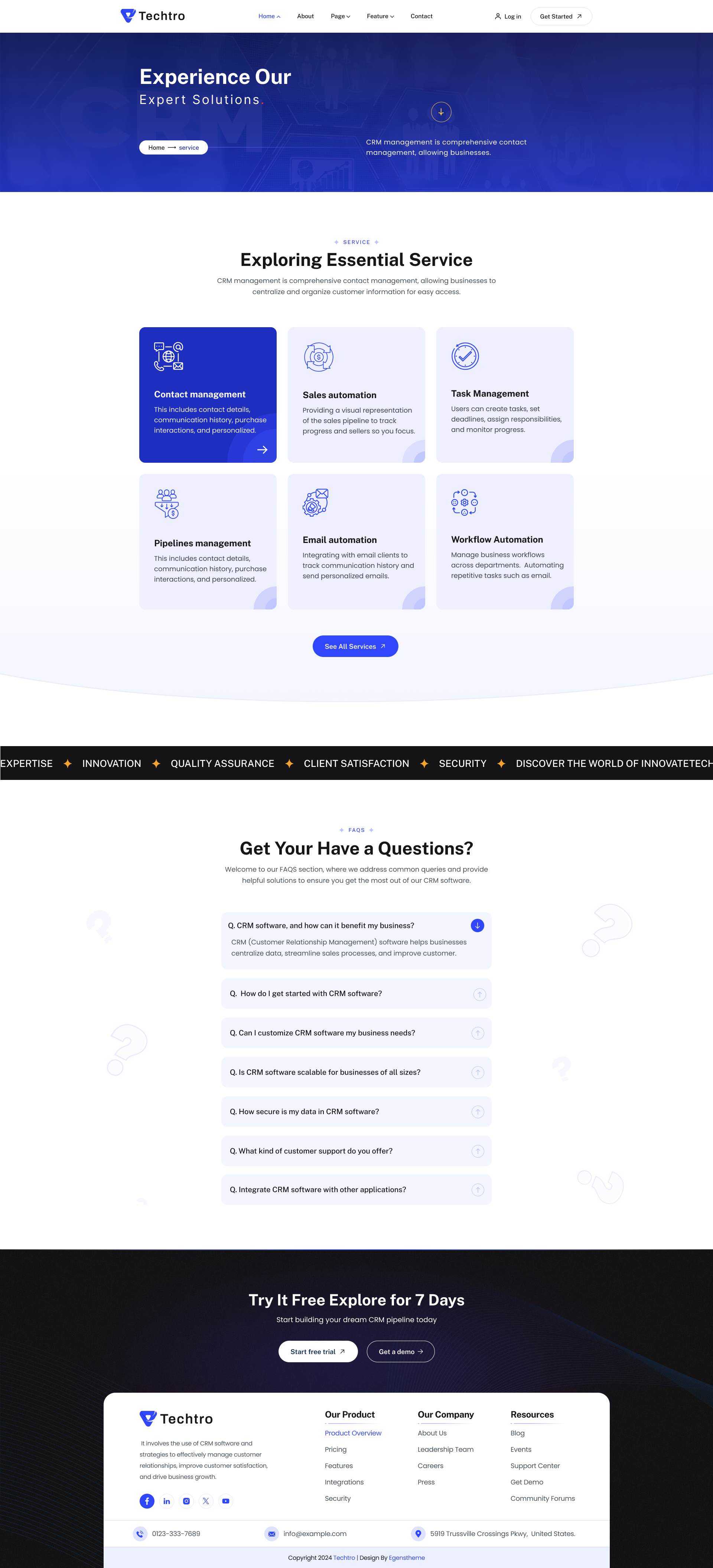 Techtro - Software and Digital Agency Figma Template by egenstheme