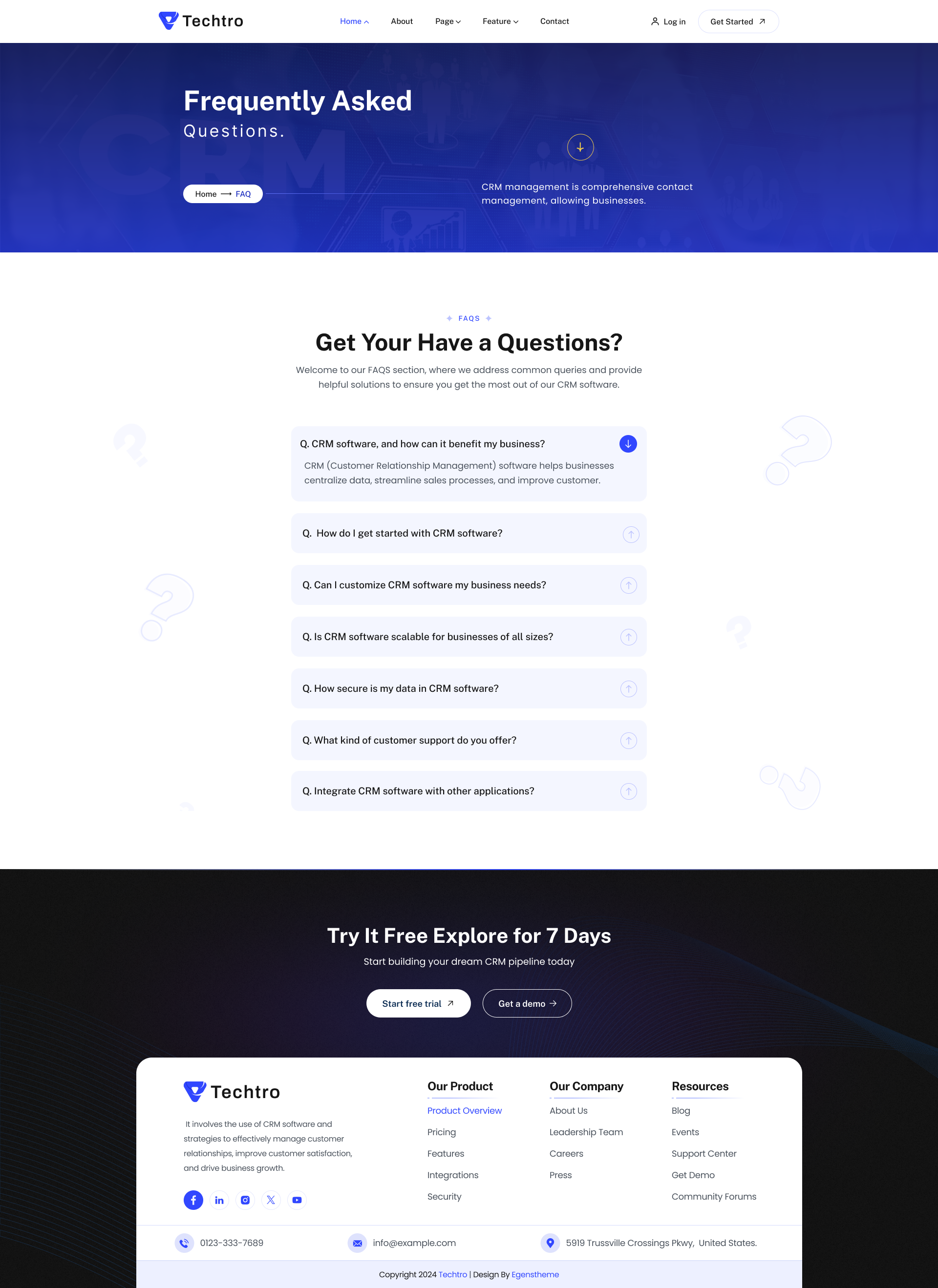 Techtro - Software and Digital Agency Figma Template by egenstheme