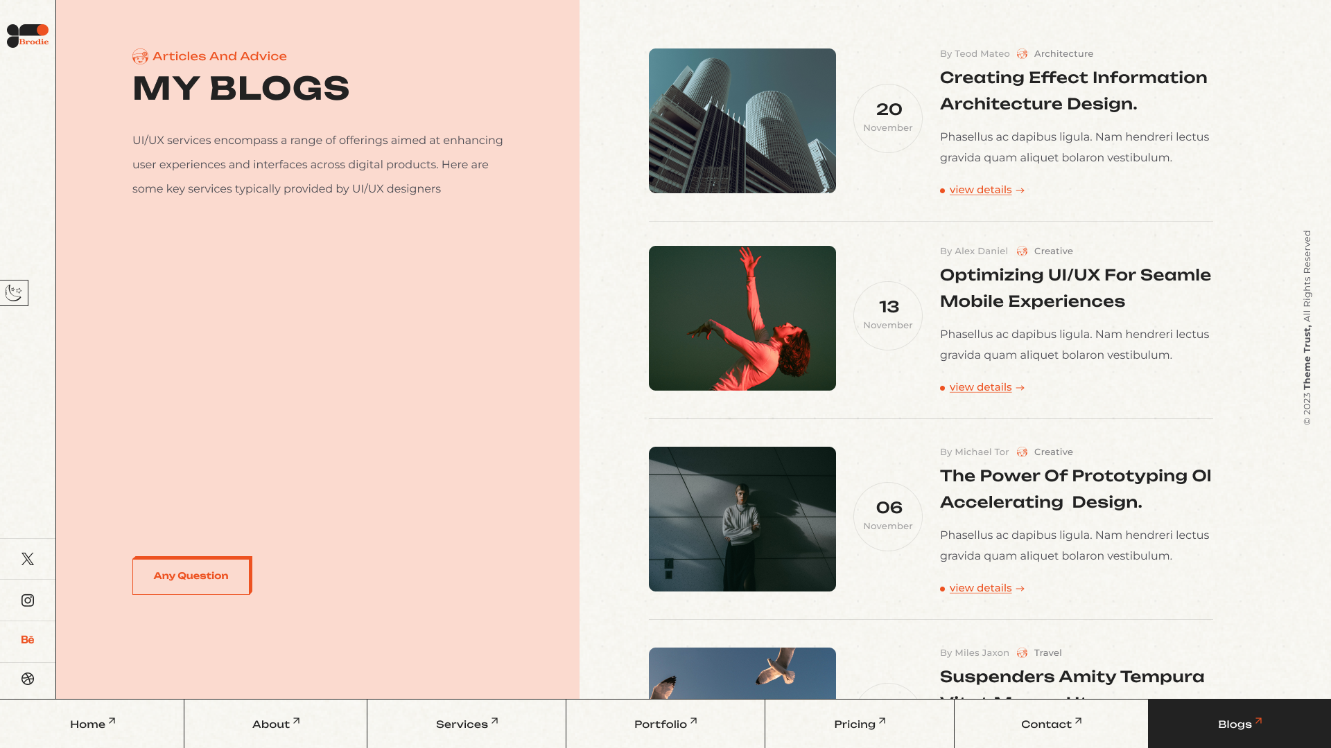 Brodie - Personal Portfolio Figma Template by egenstheme | ThemeForest