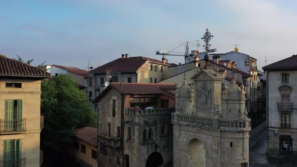 Old Town Center in Durango Spain Aerial View, Stock Footage | VideoHive