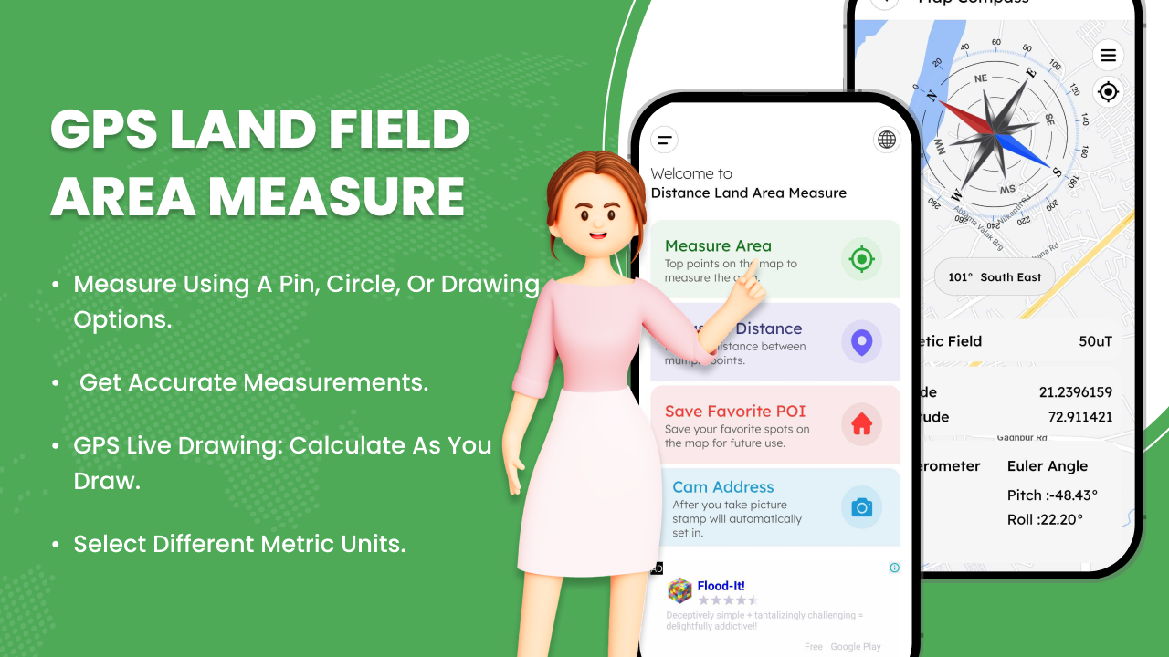 Distance and Land Area Measure - Land Area Calculator - GPS Field Area ...