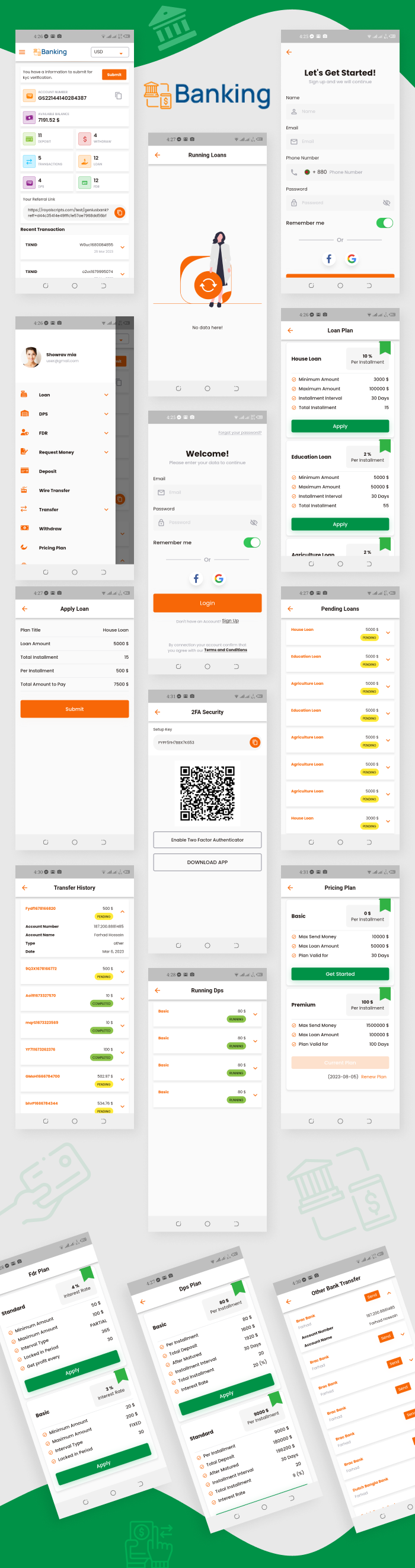 Genius Bank - All in One Digital Banking System with Flutter App by GeniusOcean