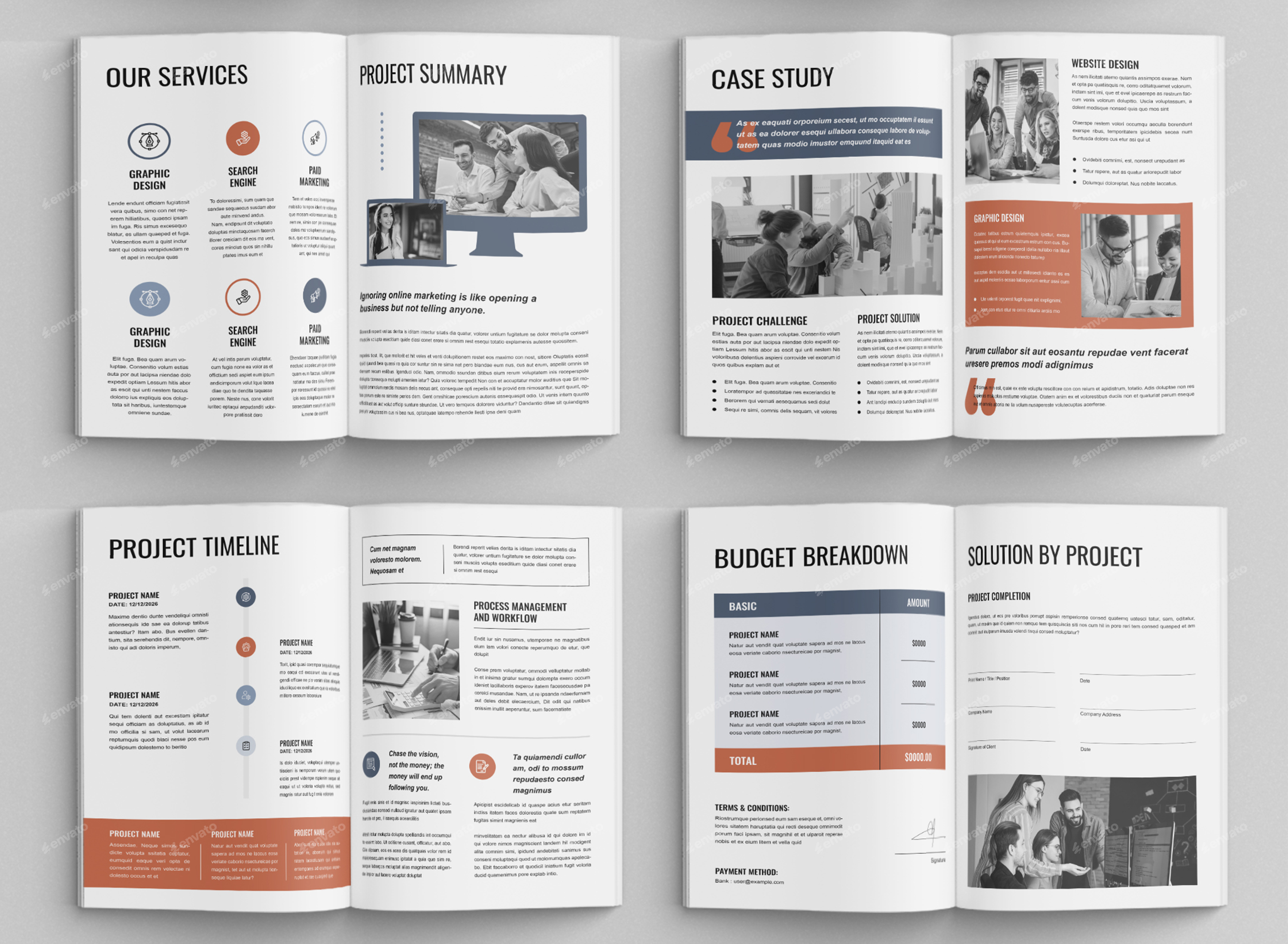 Digital Marketing Proposal Booklet Layout, Print Templates | GraphicRiver