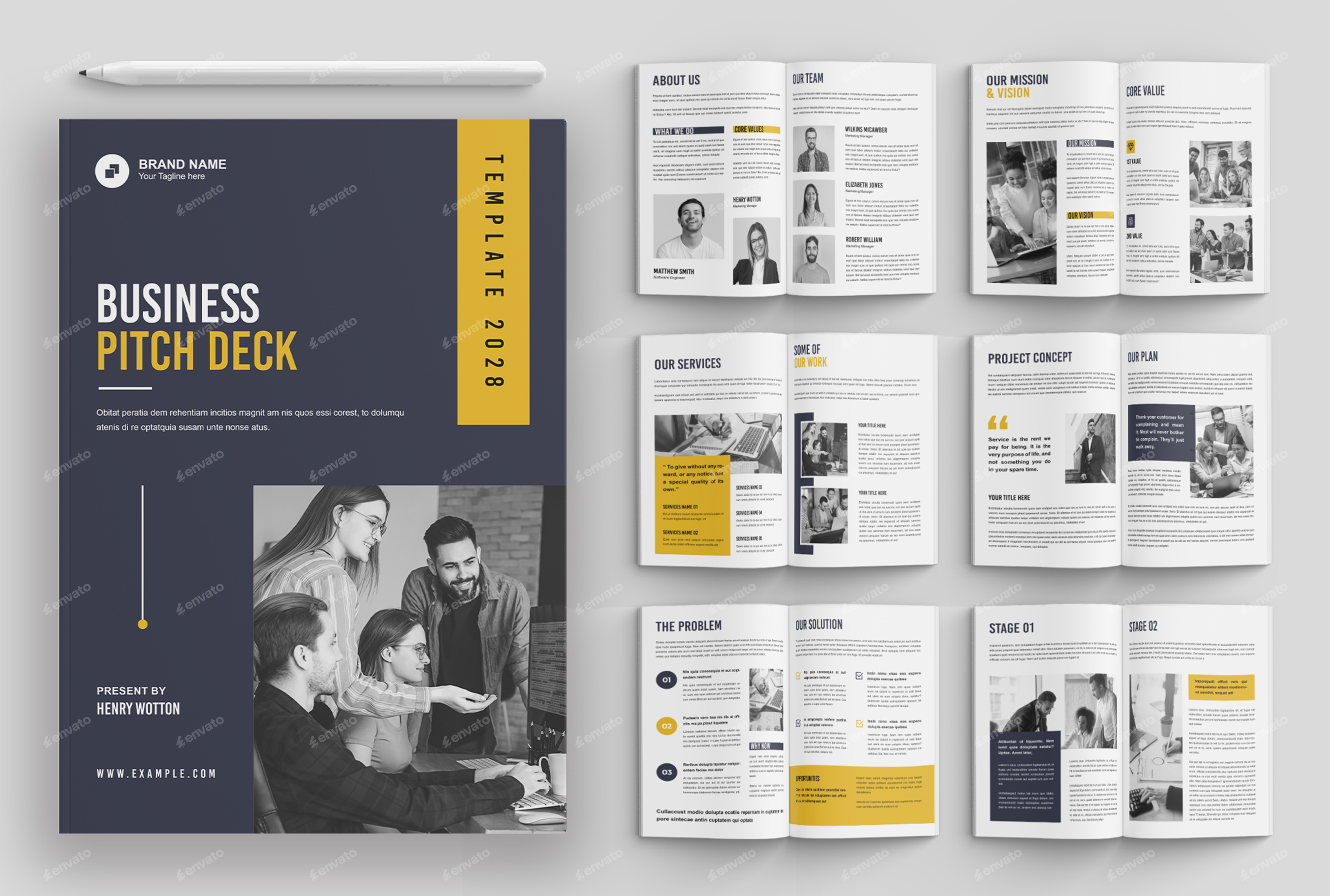 Project Pitch Deck Brochure Design, Print Templates | GraphicRiver