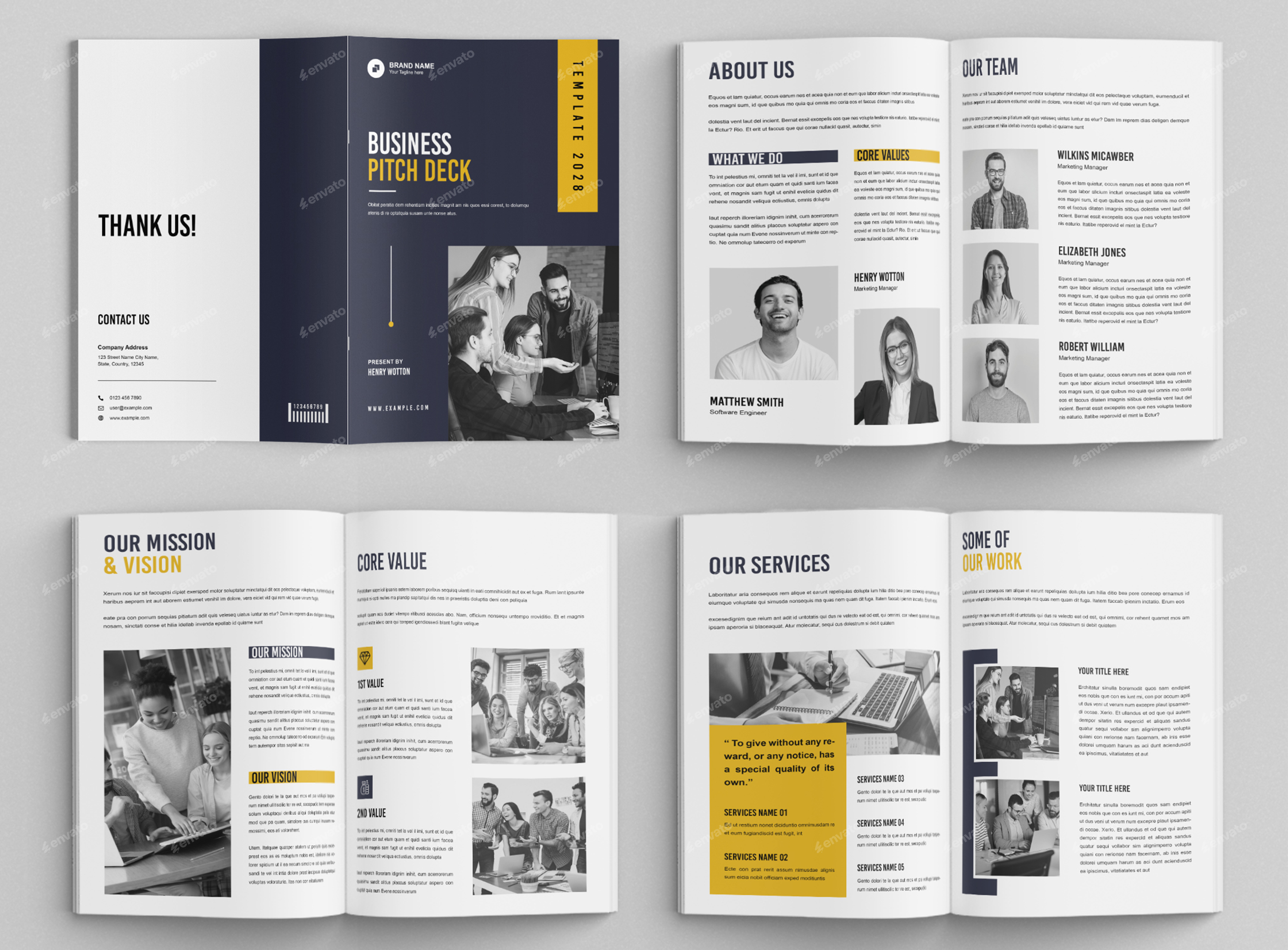 Project Pitch Deck Brochure Design, Print Templates | GraphicRiver