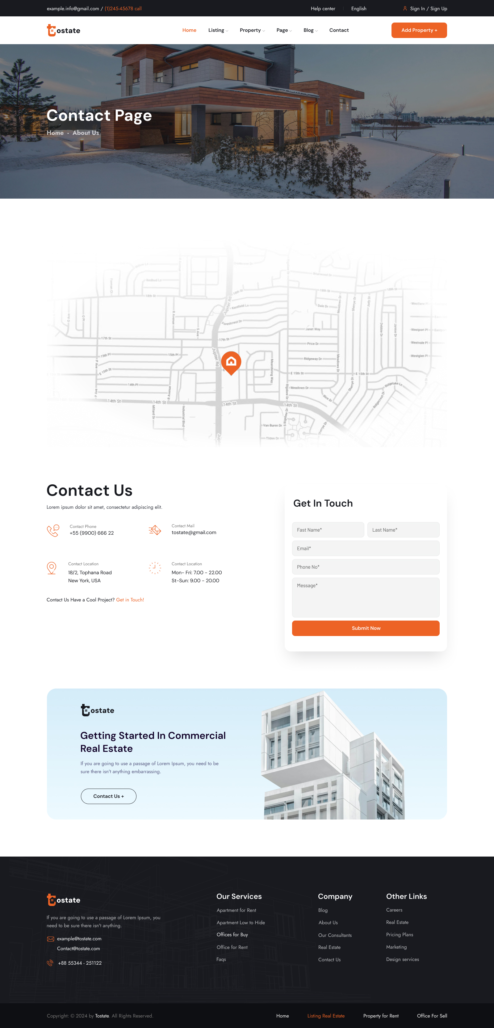 Tostate - Single Property & Real Estate Figma Template by creativemela