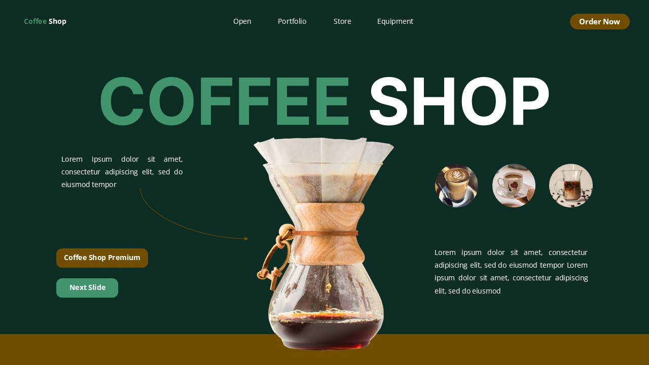 Coffee Shop - Cafe Google Slide Templates, Presentation Templates ...