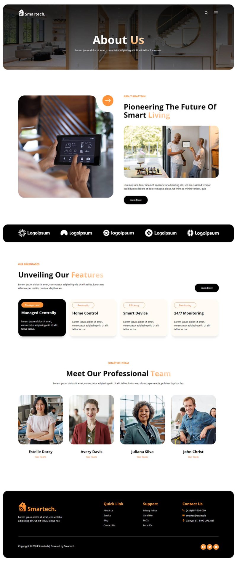 Smartech - Smart Home Installation Elementor Template Kit by Kitpro