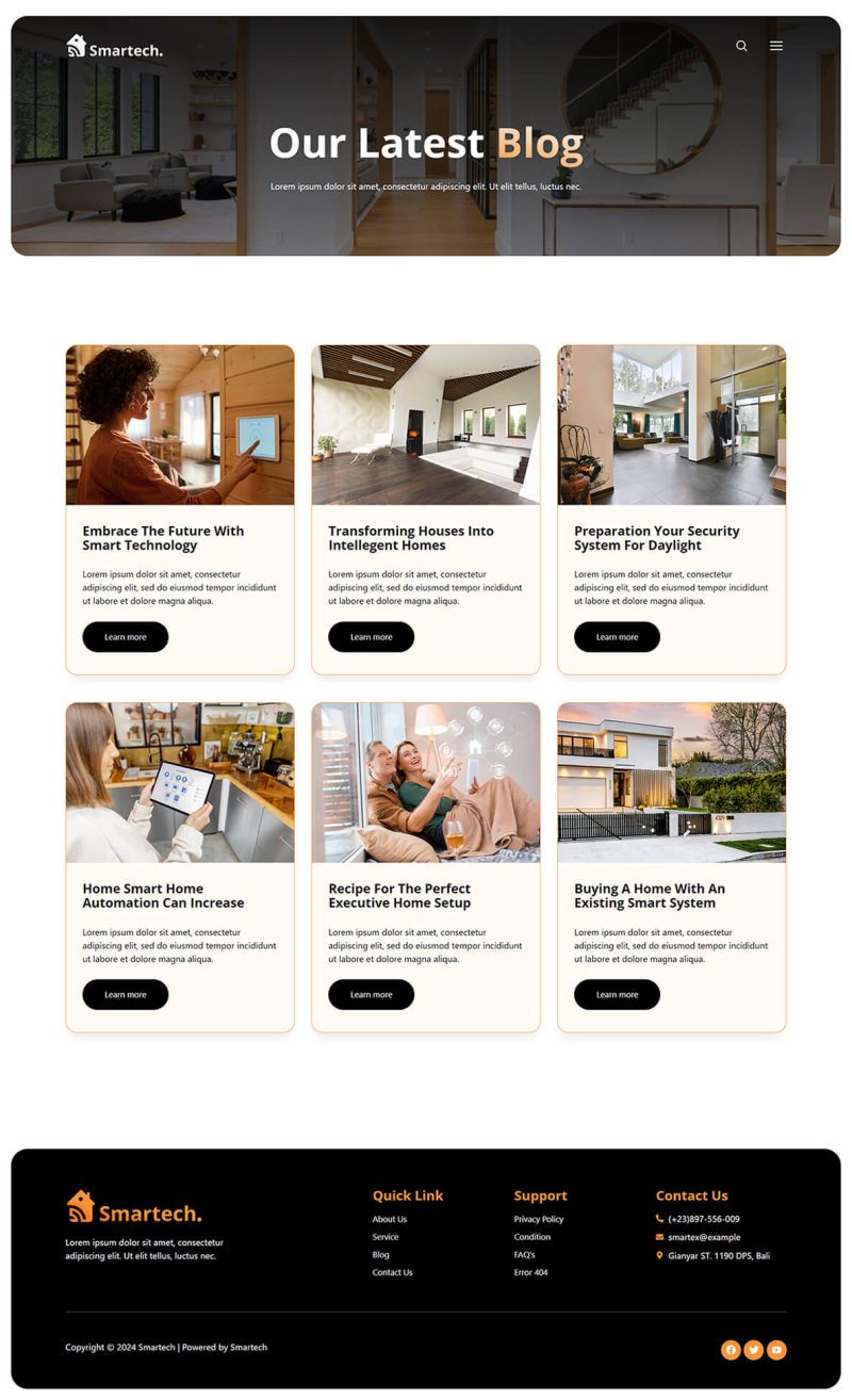 Smartech - Smart Home Installation Elementor Template Kit by Kitpro