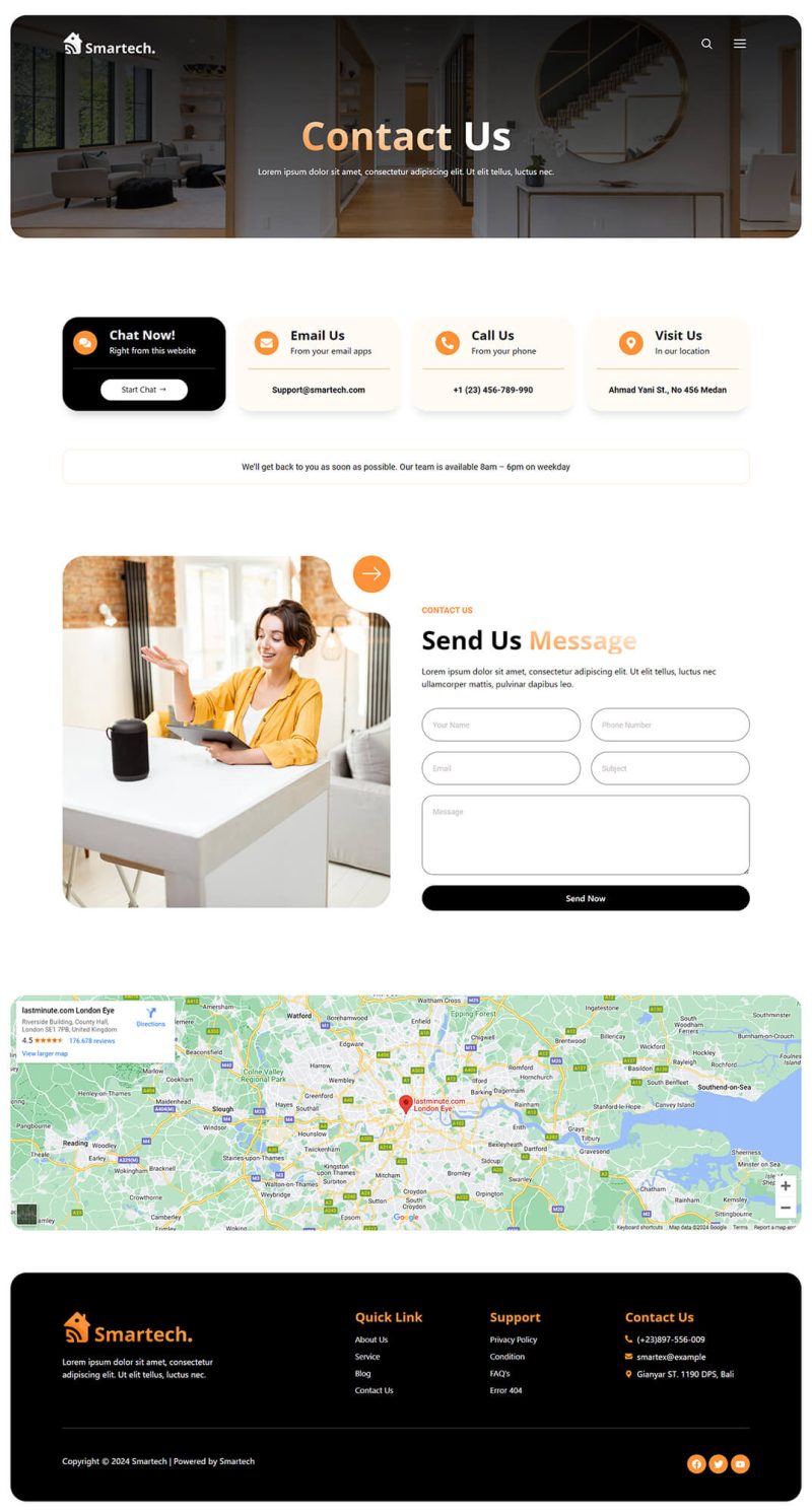 Smartech - Smart Home Installation Elementor Template Kit by Kitpro