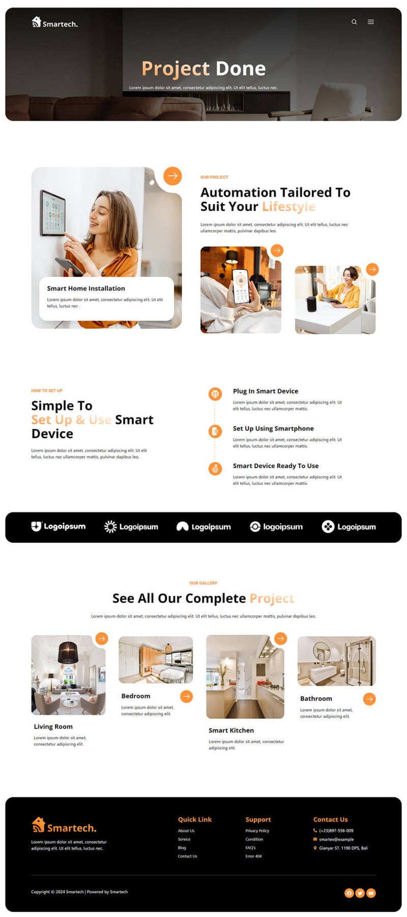Smartech - Smart Home Installation Elementor Template Kit by Kitpro