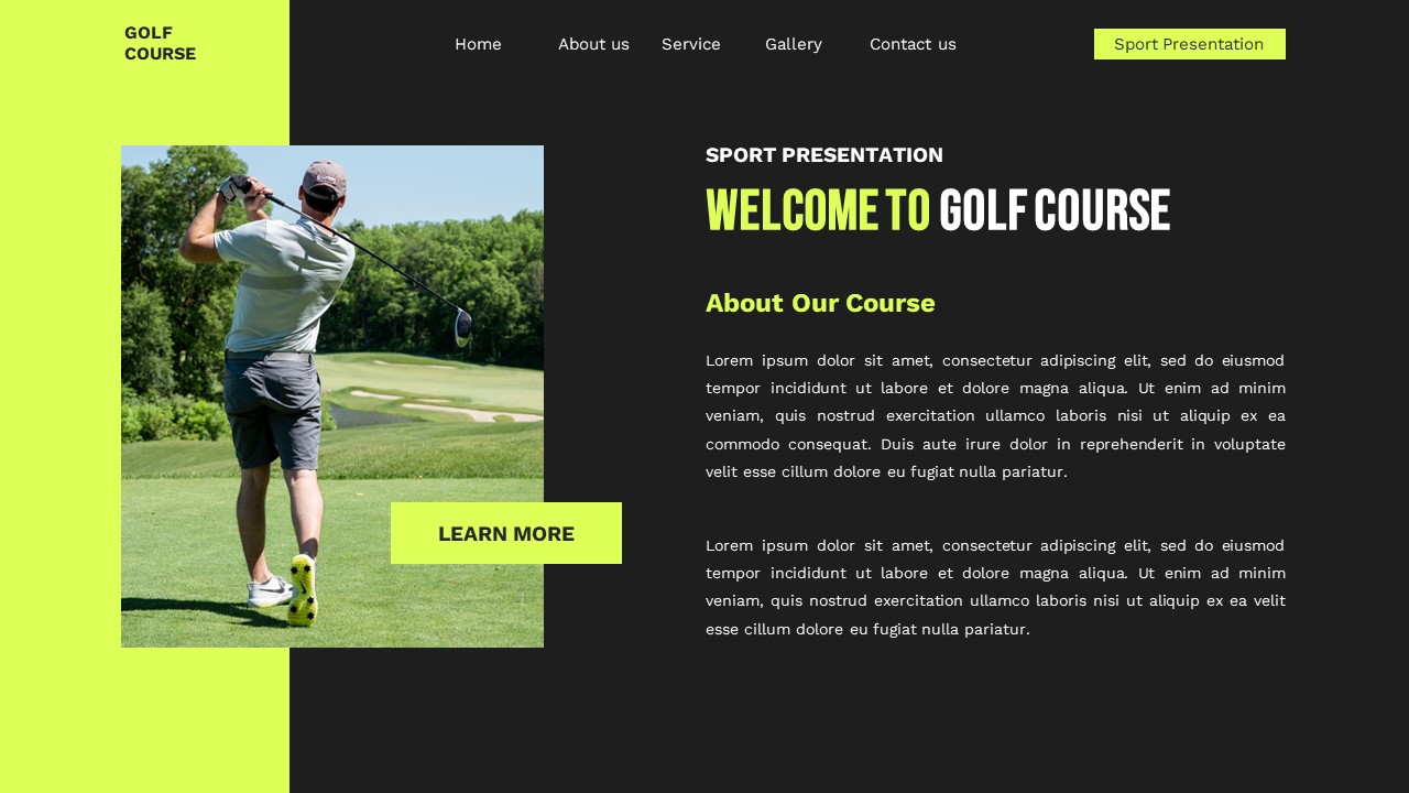 Golf Course - Golf Powerpoint Templates, Presentation Templates ...