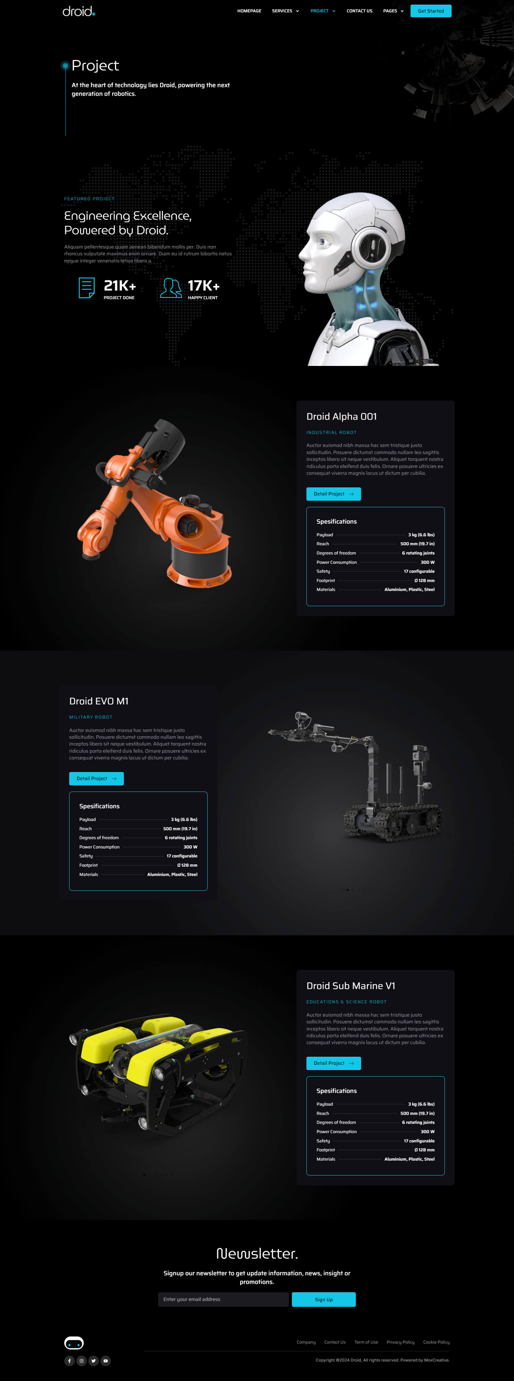 Droid - Robotics & Technology Services Elementor Template Kit by ...